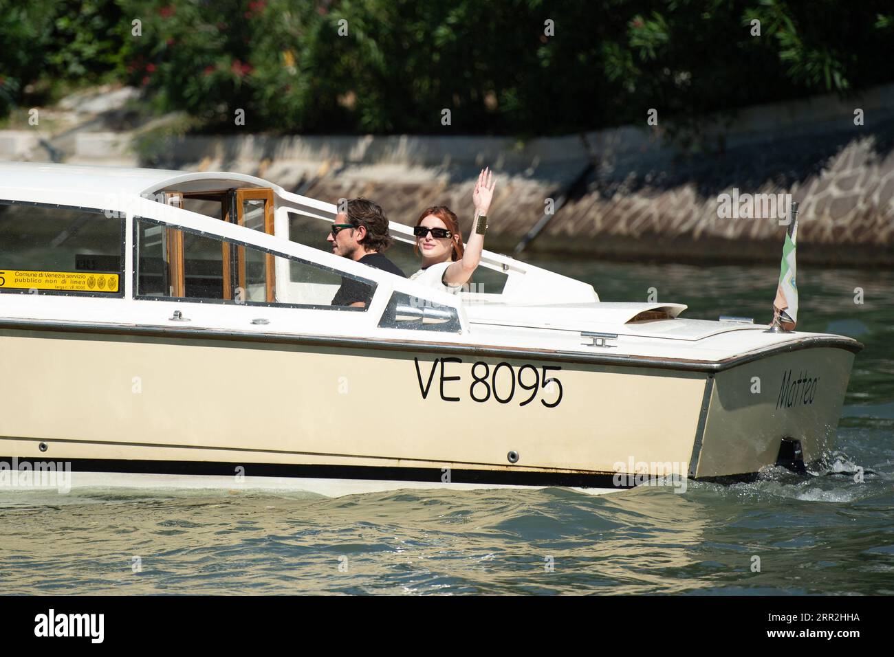 Venice, Italy. 06th Sep, 2023. Bella Thorne and Mark Emms arriving at ...