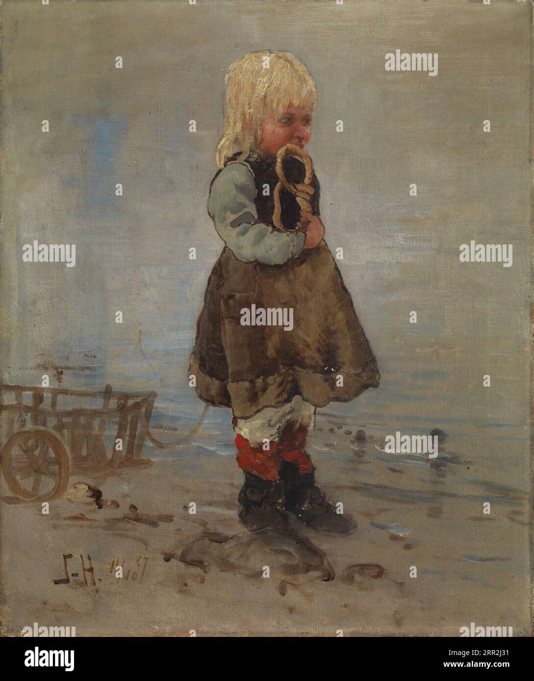 Pike med vogn og smørkringle 1887 by Frithjof Smith-Hald Stock Photo ...