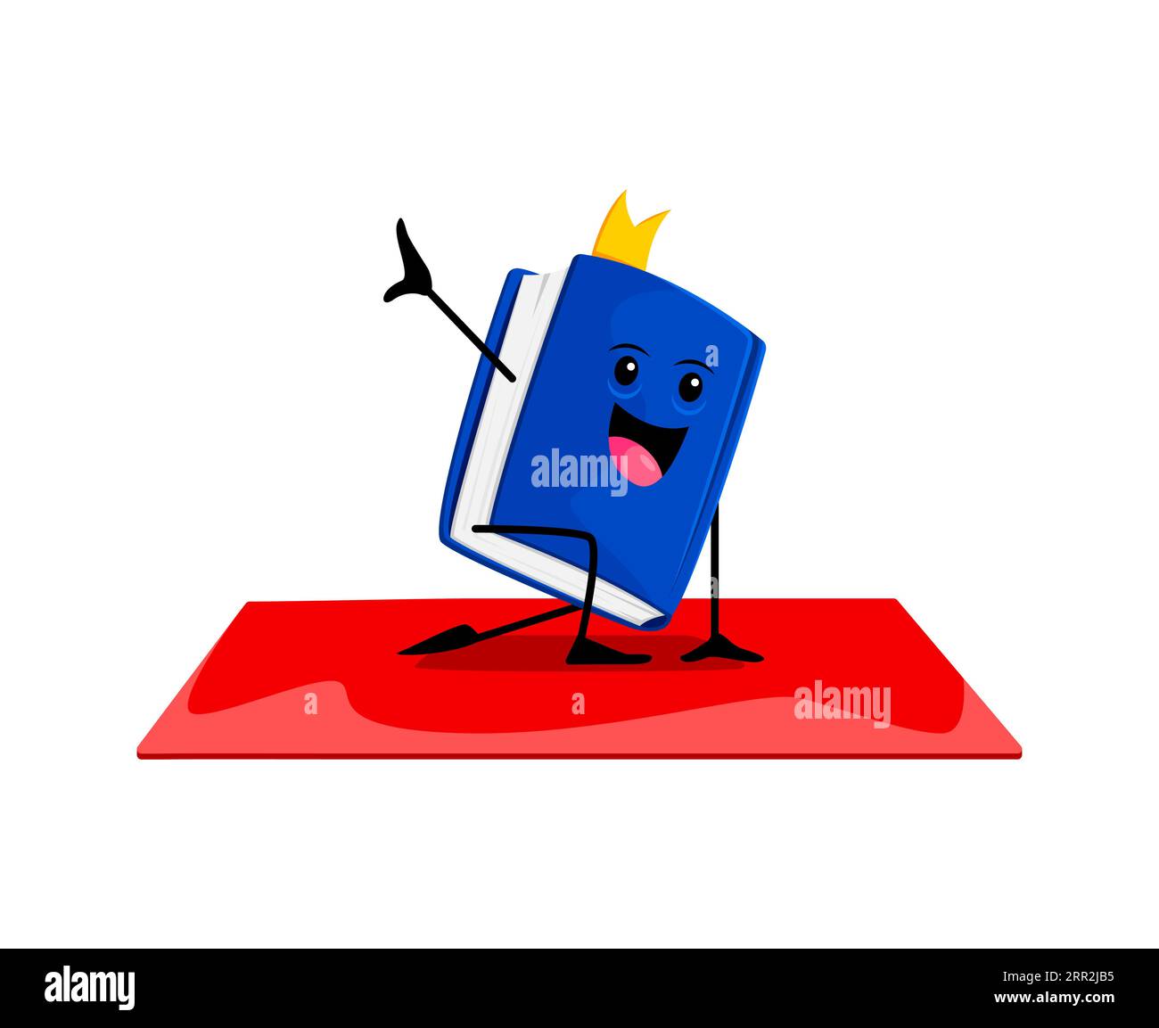 Cartoon textbook school supply character on yoga fitness sport ...