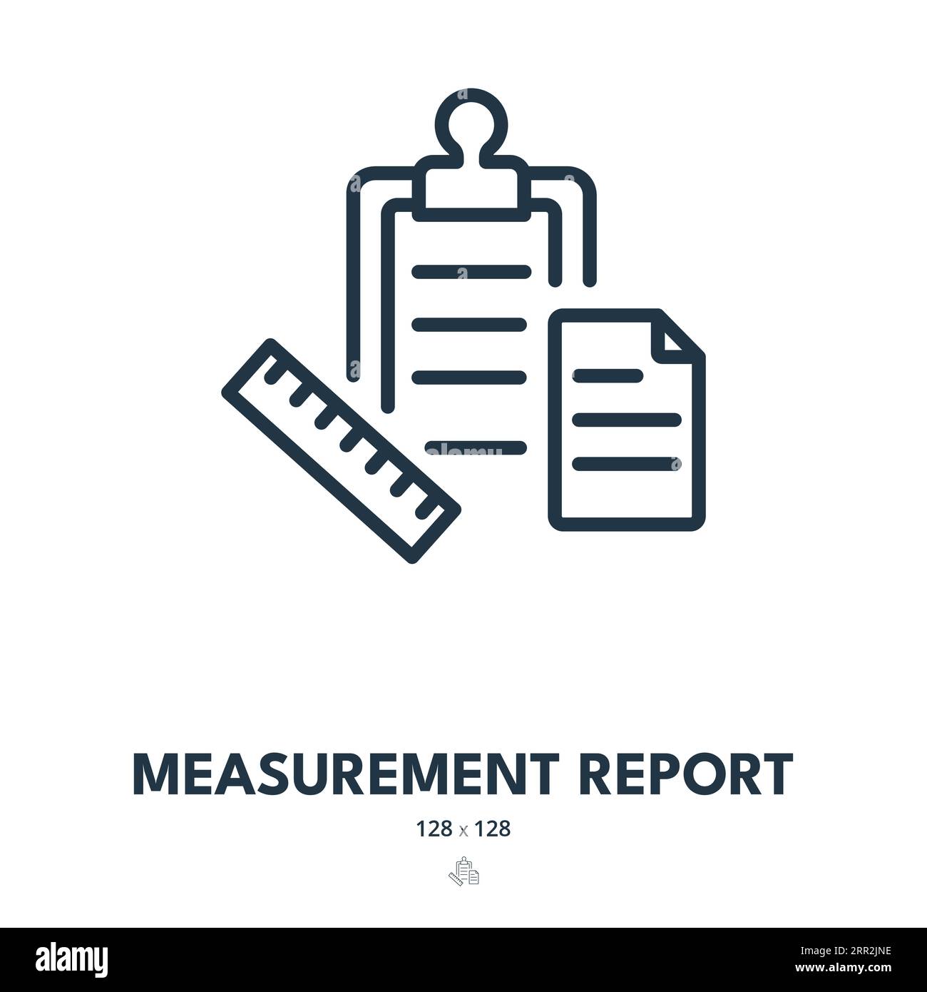 Measurement Report Icon. Measure, Document, Report. Editable Stroke ... Measurement Report Icon. Measure, Document, Report. Editable Stroke ...