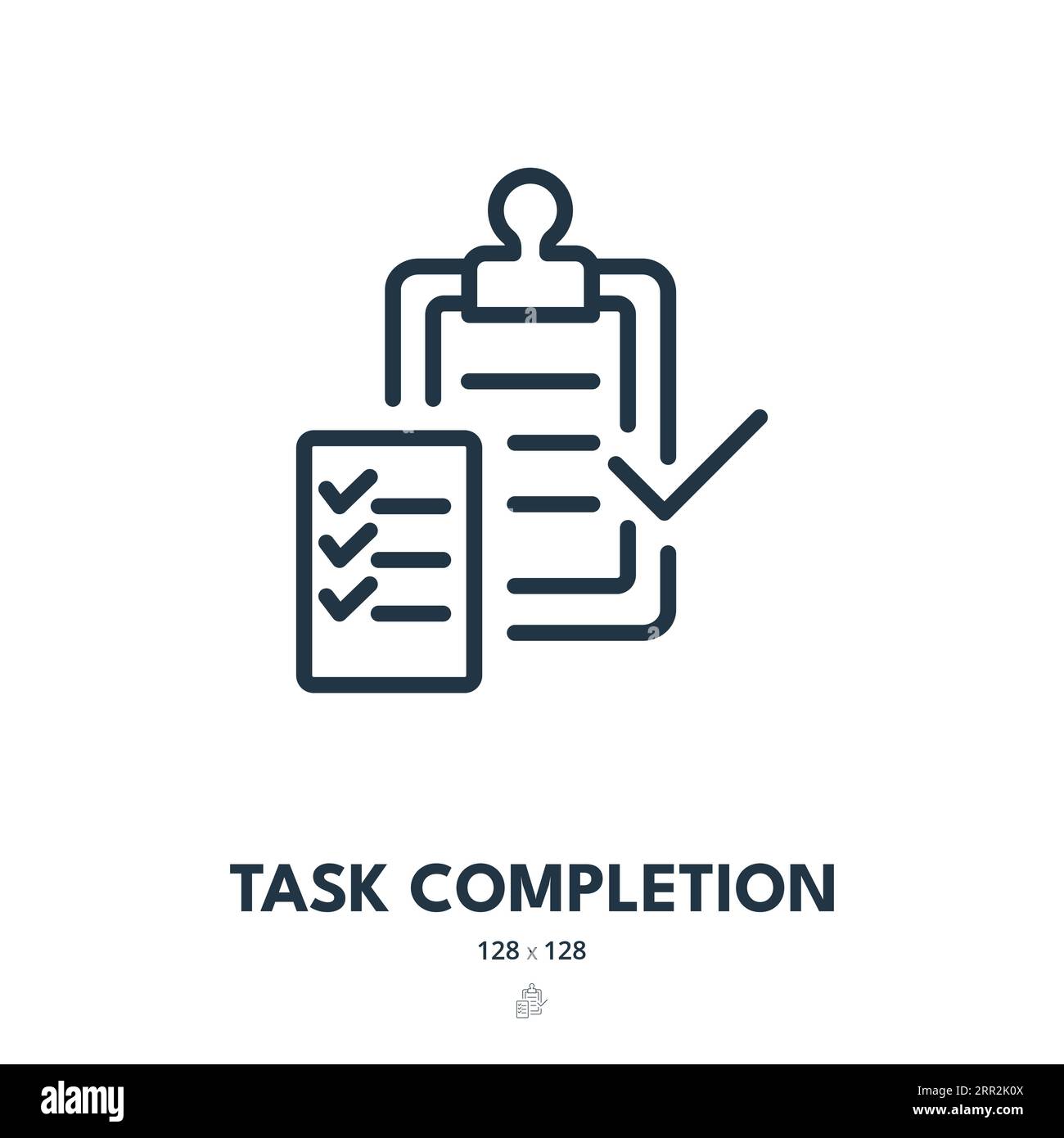 Task Completion Icon. Checklist, Agenda, Schedule. Editable Stroke ... Task Completion Icon. Checklist, Agenda, Schedule. Editable Stroke ...