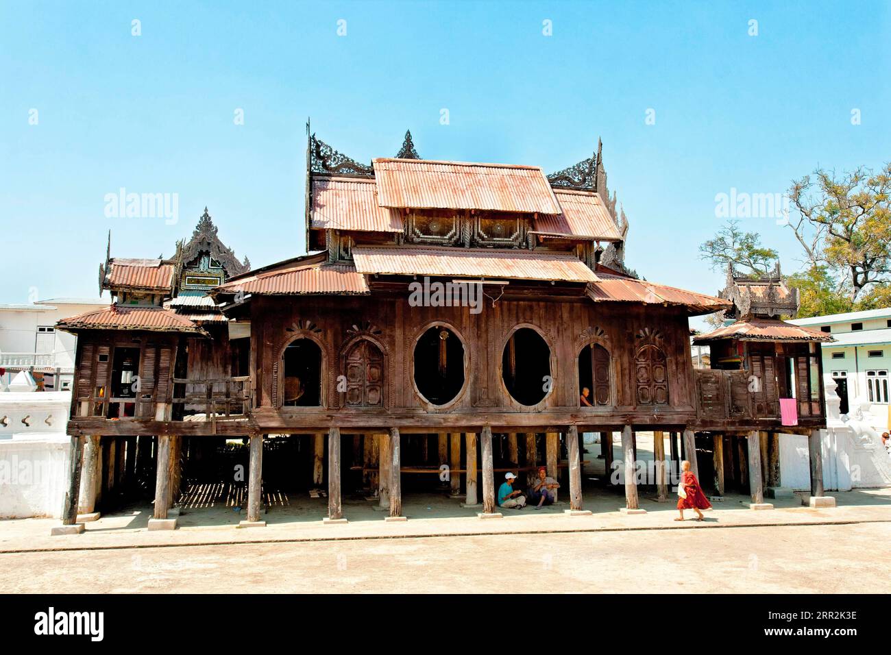 Monastery, Myanmar, Burma, Burma, Southeast Asia Stock Photo - Alamy