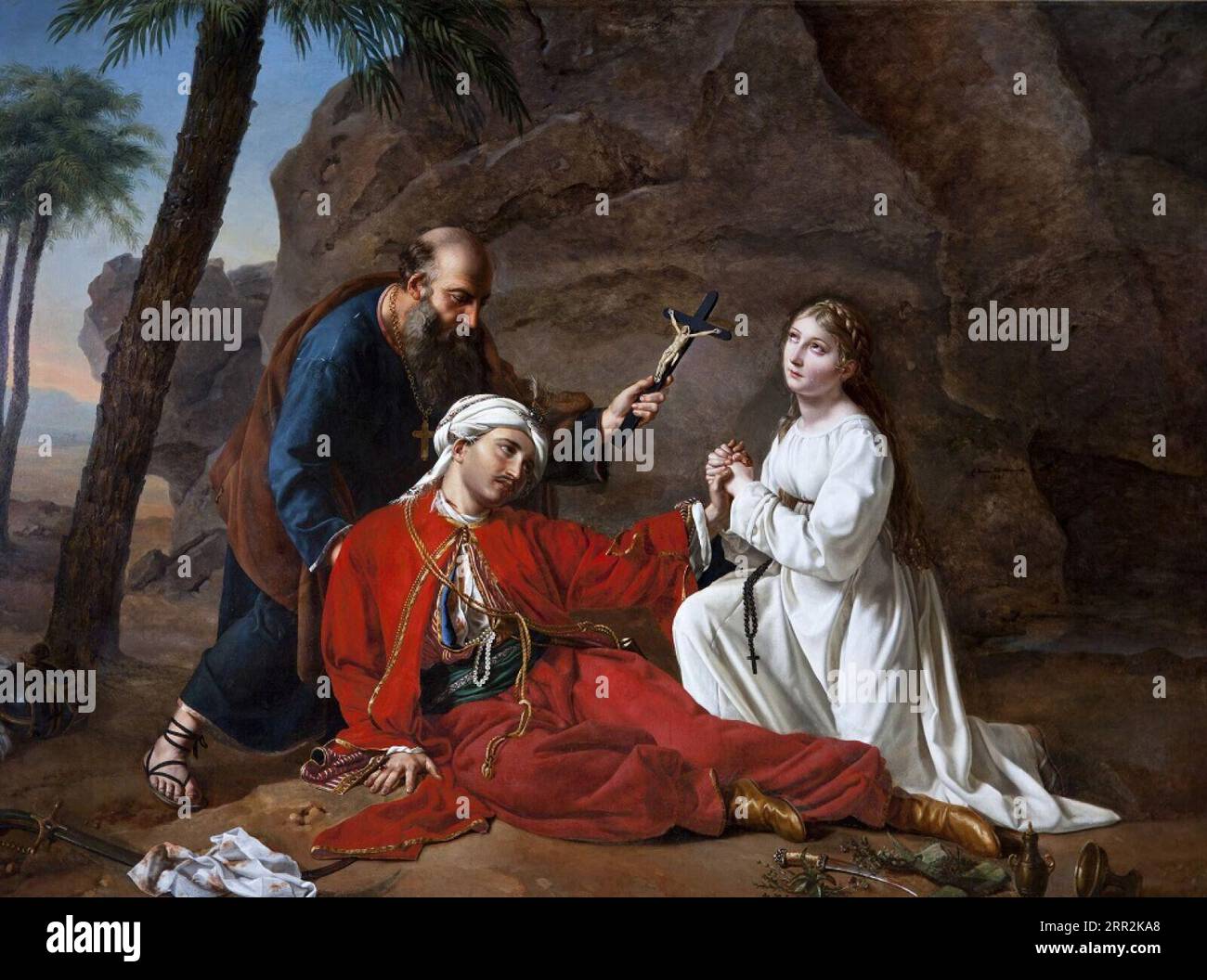 The Death of Malek-Adhel 1814 by Césarine Davin-Mirvault Stock Photo ...