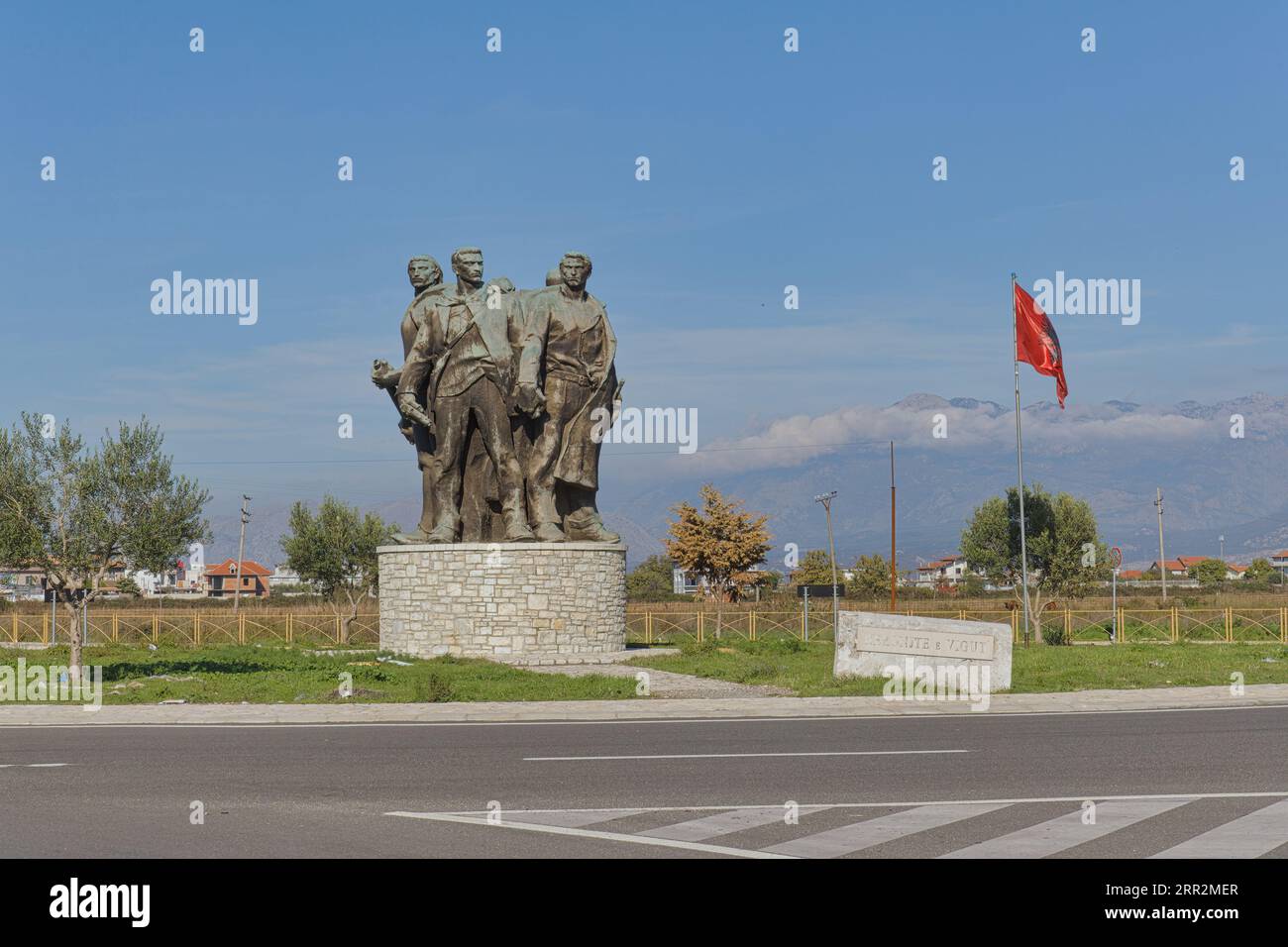 Monument of 5 Heroes of Vigu, Shkoder, Albania Stock Photo - Alamy