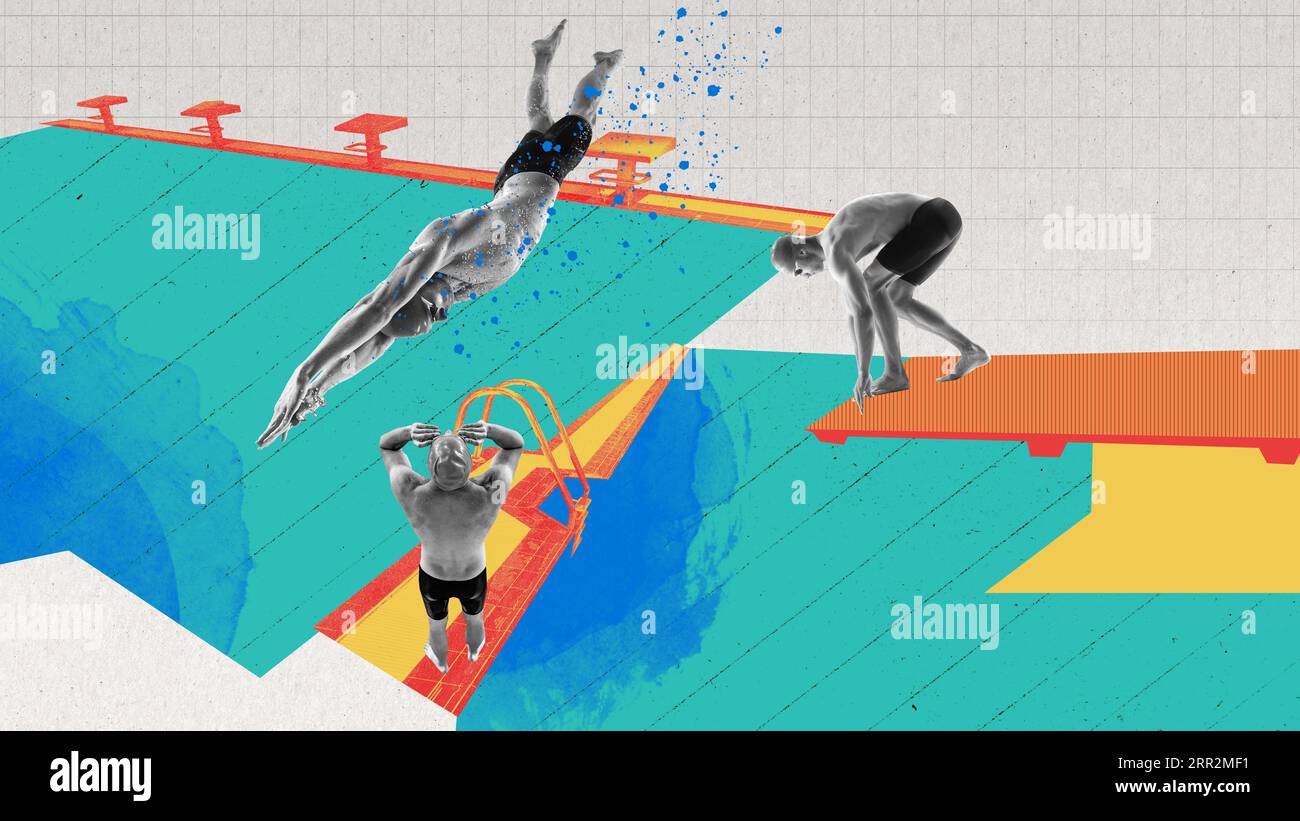Swimming competition billboard hi-res stock photography and images - Alamy