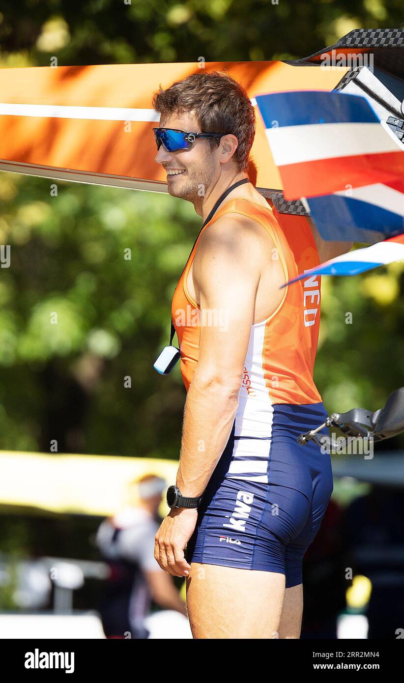 BELGRADE - Stef Broenink in action during the fourth day of the World ...