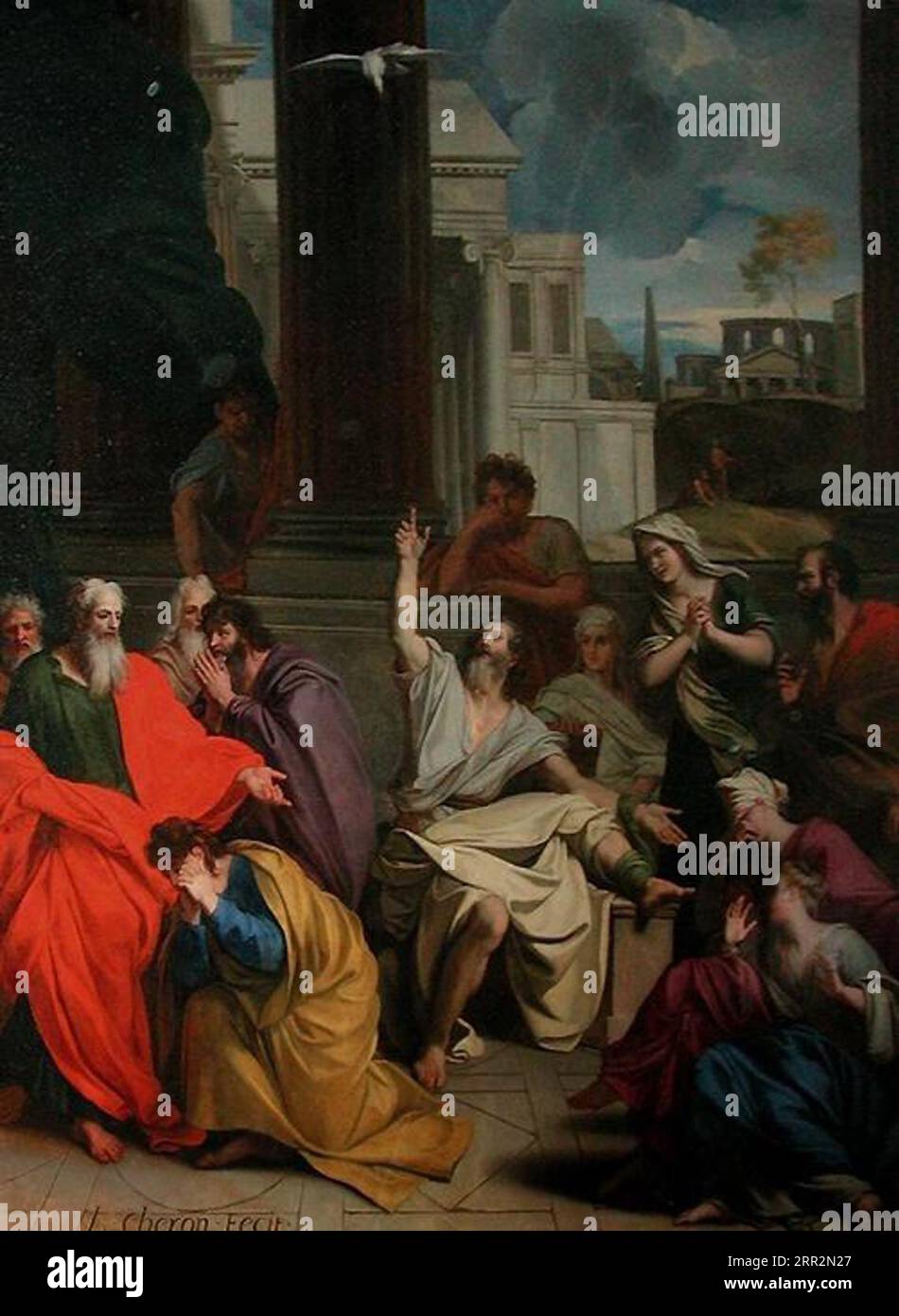 Le prophete agabus predisant a saint paul ses souffrances hi-res stock ...