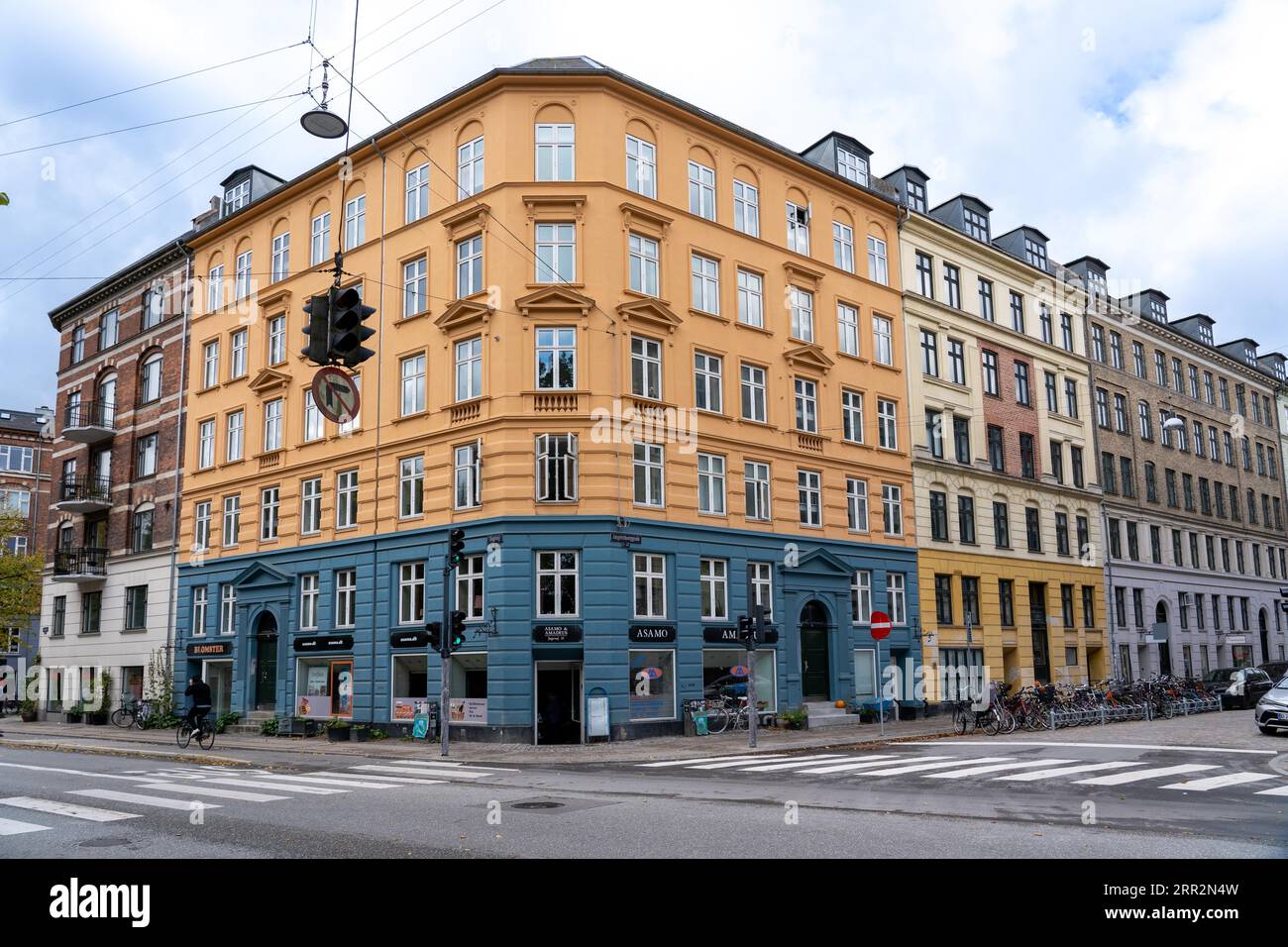 Copenhagen, Denmark, October 18, 2022: Facade of colorful residential ...