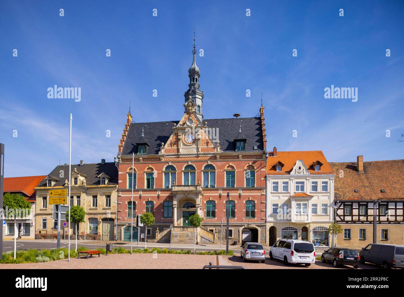 Dahlen market square with town hall. Situated on the north side of the ...