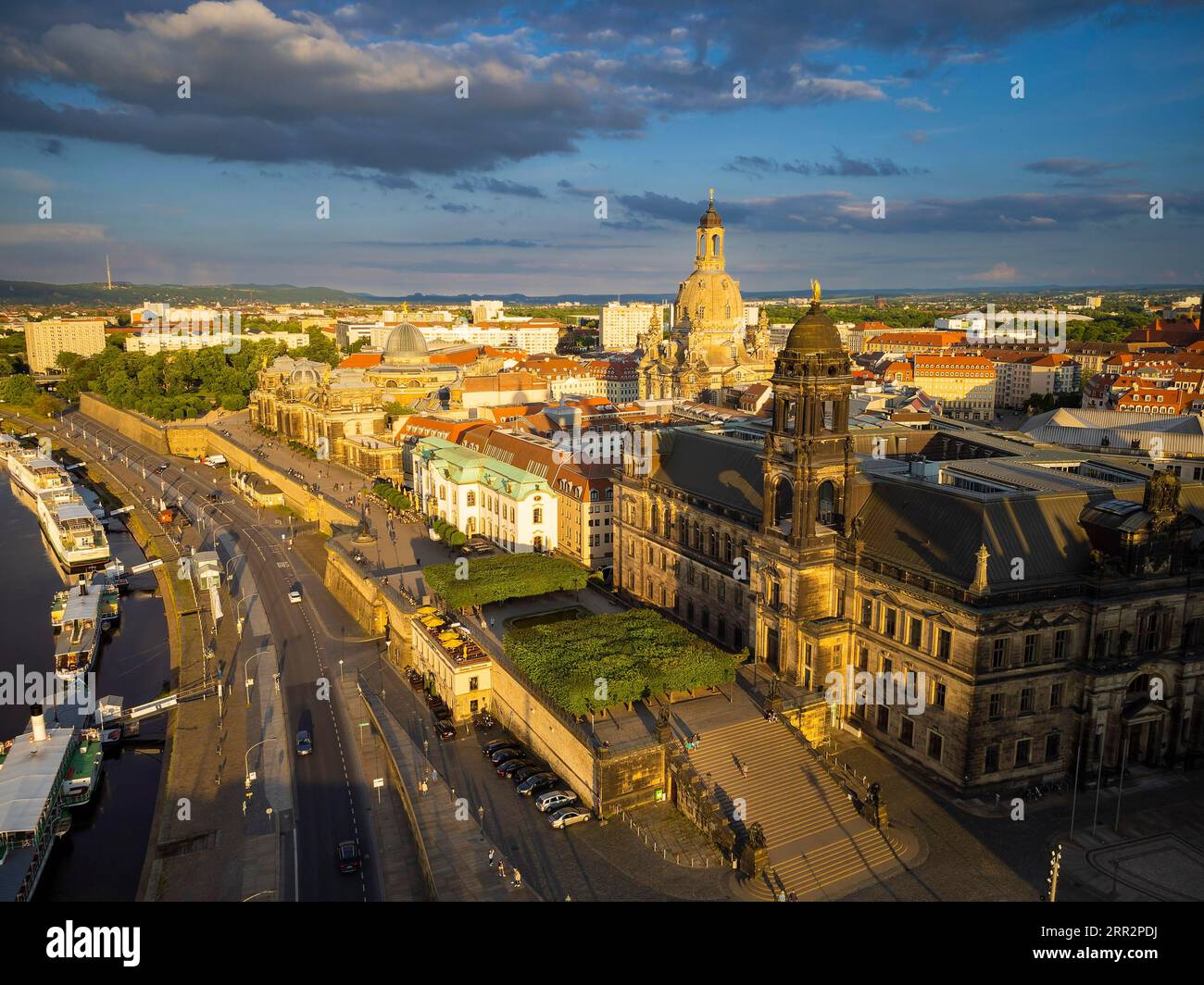 Old Town of Dresden with the famous towers Stock Photo - Alamy