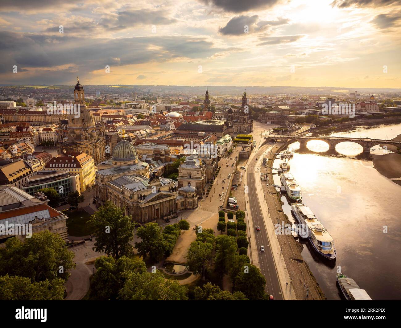 Old Town of Dresden with the famous towers Stock Photo - Alamy