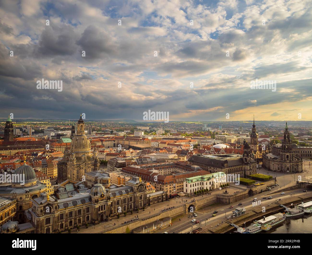 Old Town of Dresden with the famous towers Stock Photo - Alamy