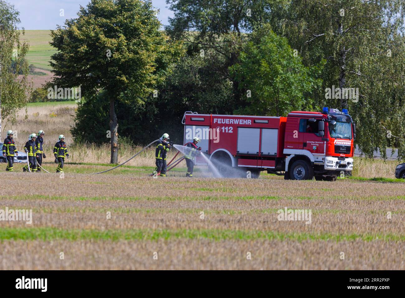 During controlled field fires, the firefighters were able to test ...