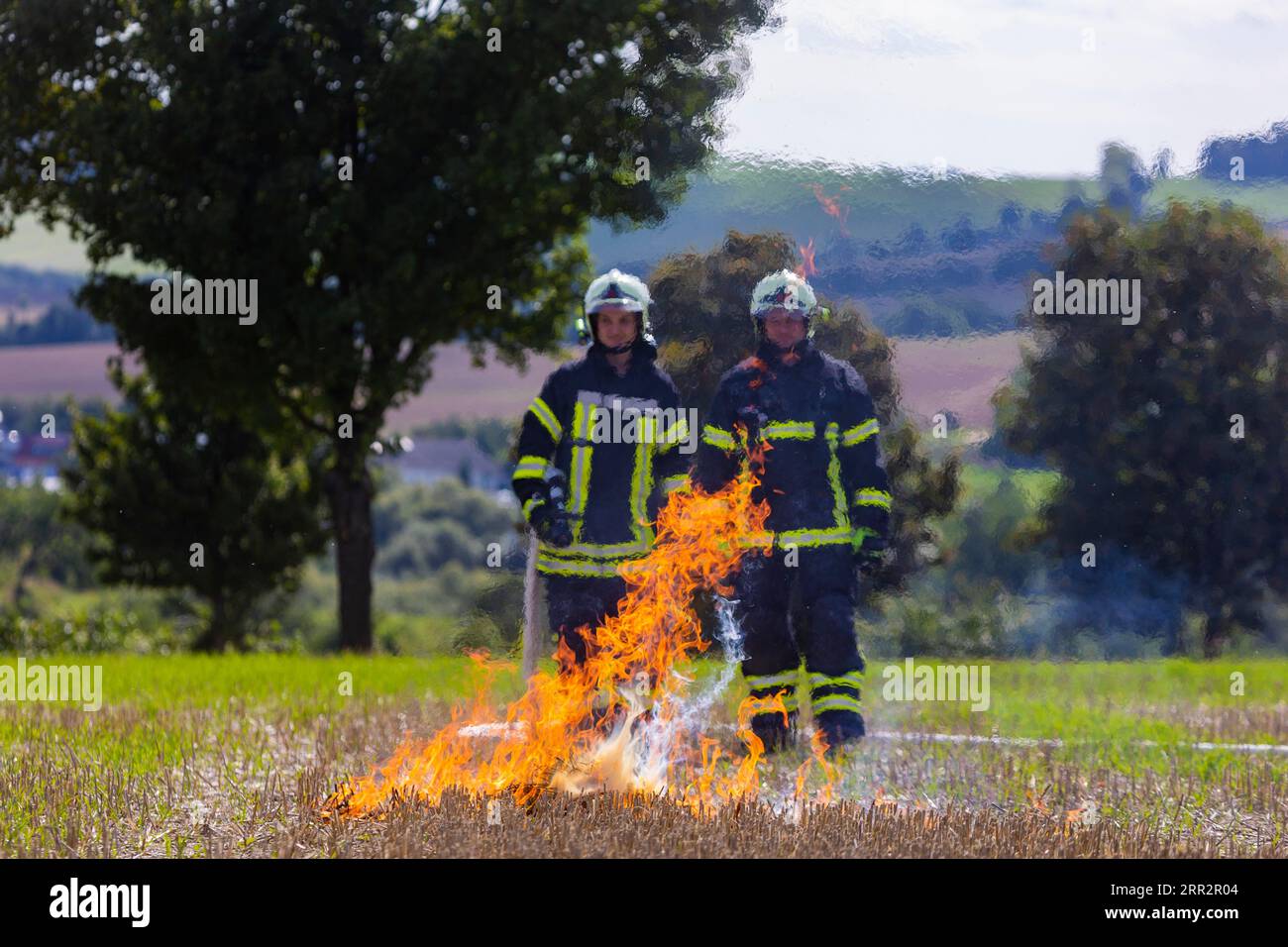 During controlled field fires, the firefighters were able to test ...