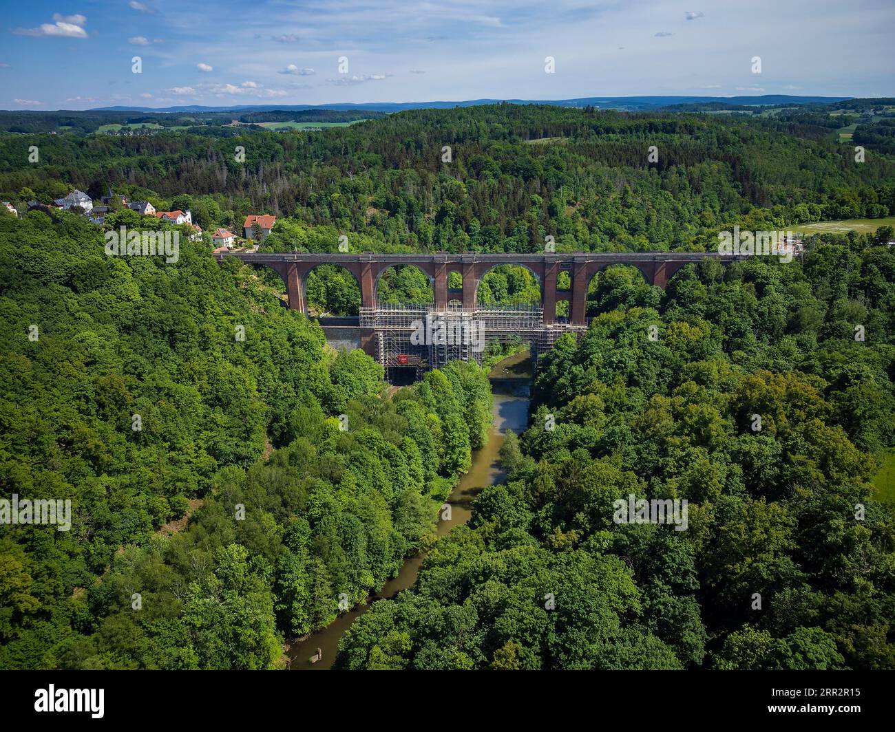 The Elstertalbruecke is a railway bridge in the Vogtland district of ...