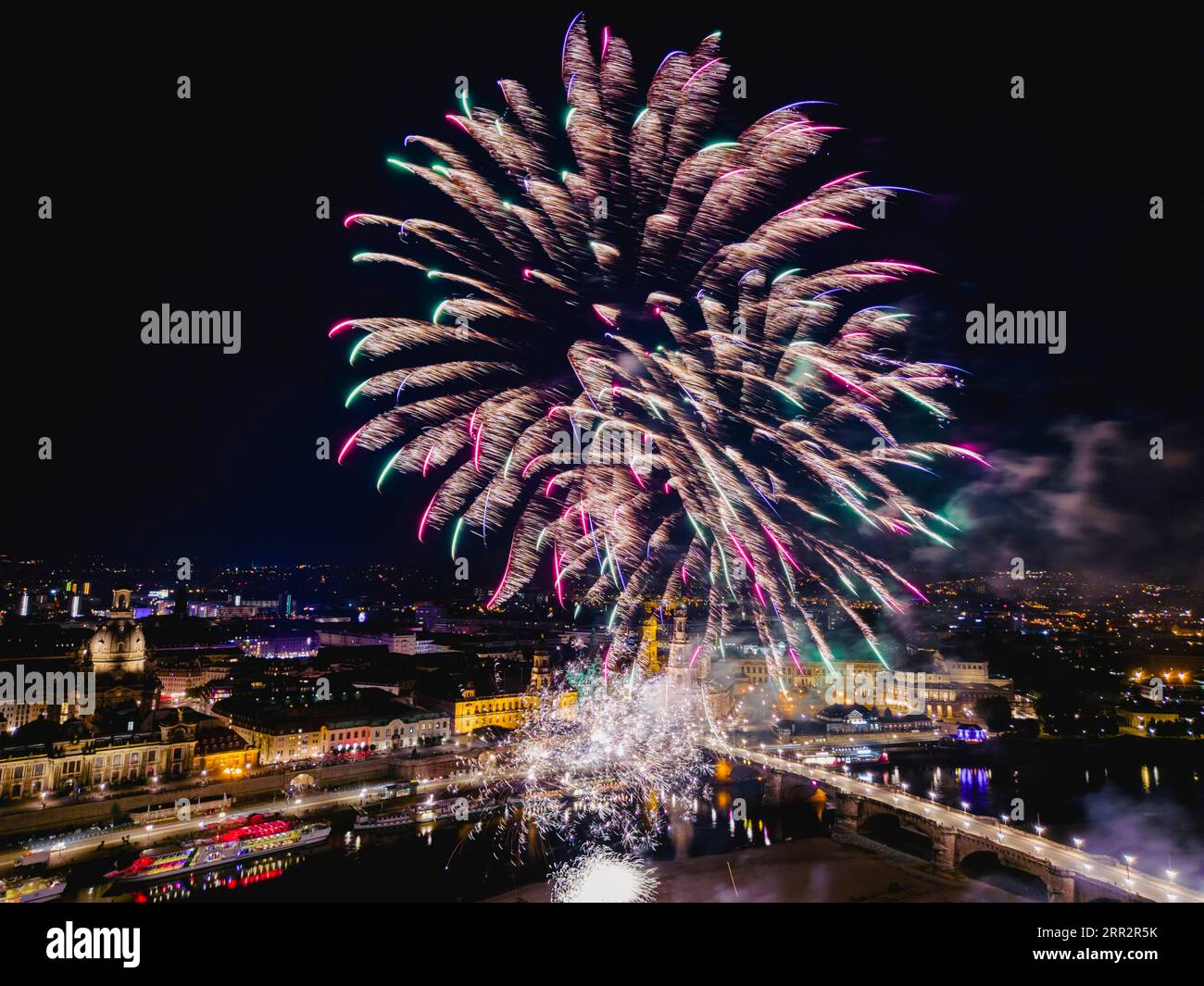 Drone view fireworks hi-res stock photography and images - Alamy