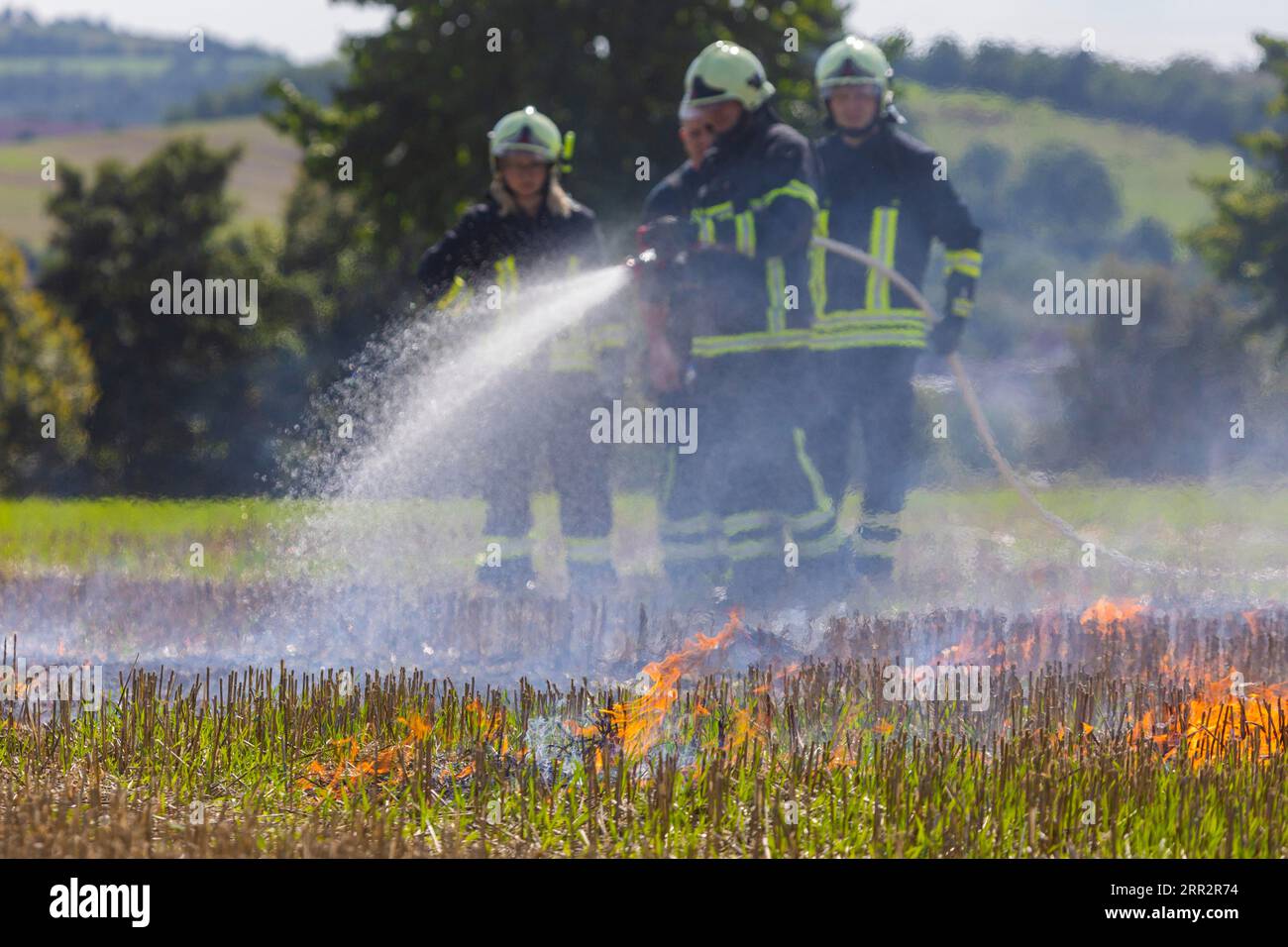 During controlled field fires, the firefighters were able to test ...