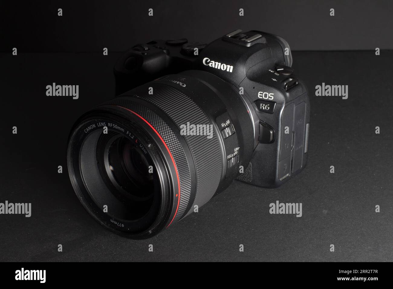 Milan, Italy - September 5, 2023: close up on Canon EOS R6 with 50mm f1 ...