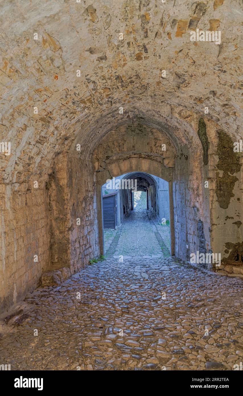 Light and Shadow Dance at Rozafa Fortress Entrance Stock Photo - Alamy