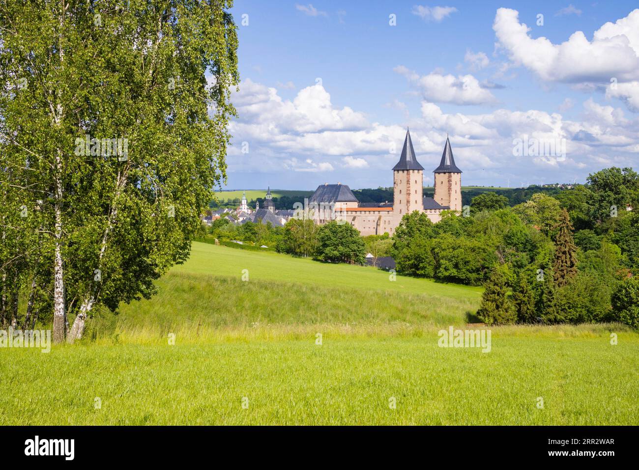 Rochlitz Castle is located in the west of the town of Rochlitz above ...