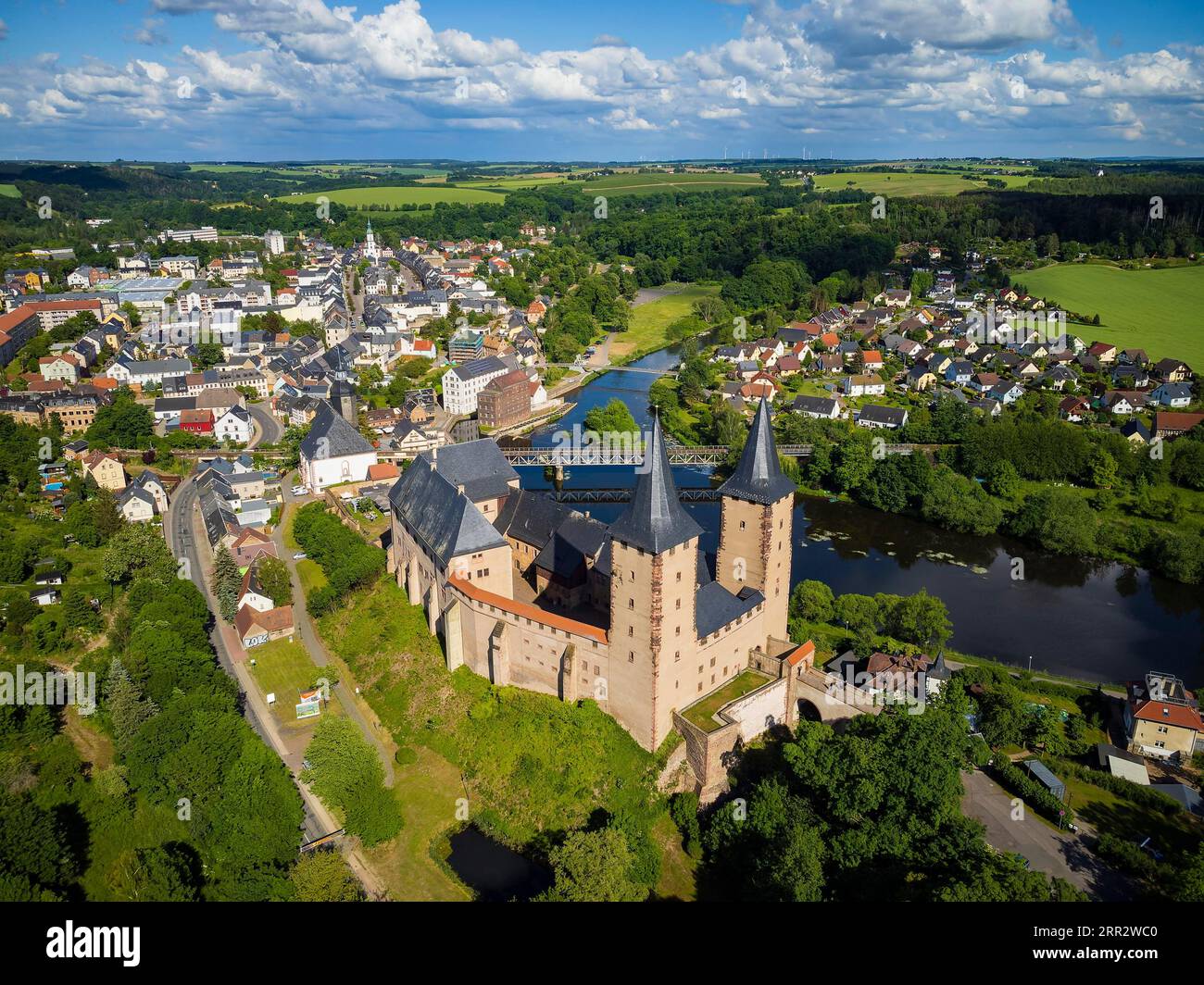 Rochlitz Castle is located in the west of the town of Rochlitz above ...