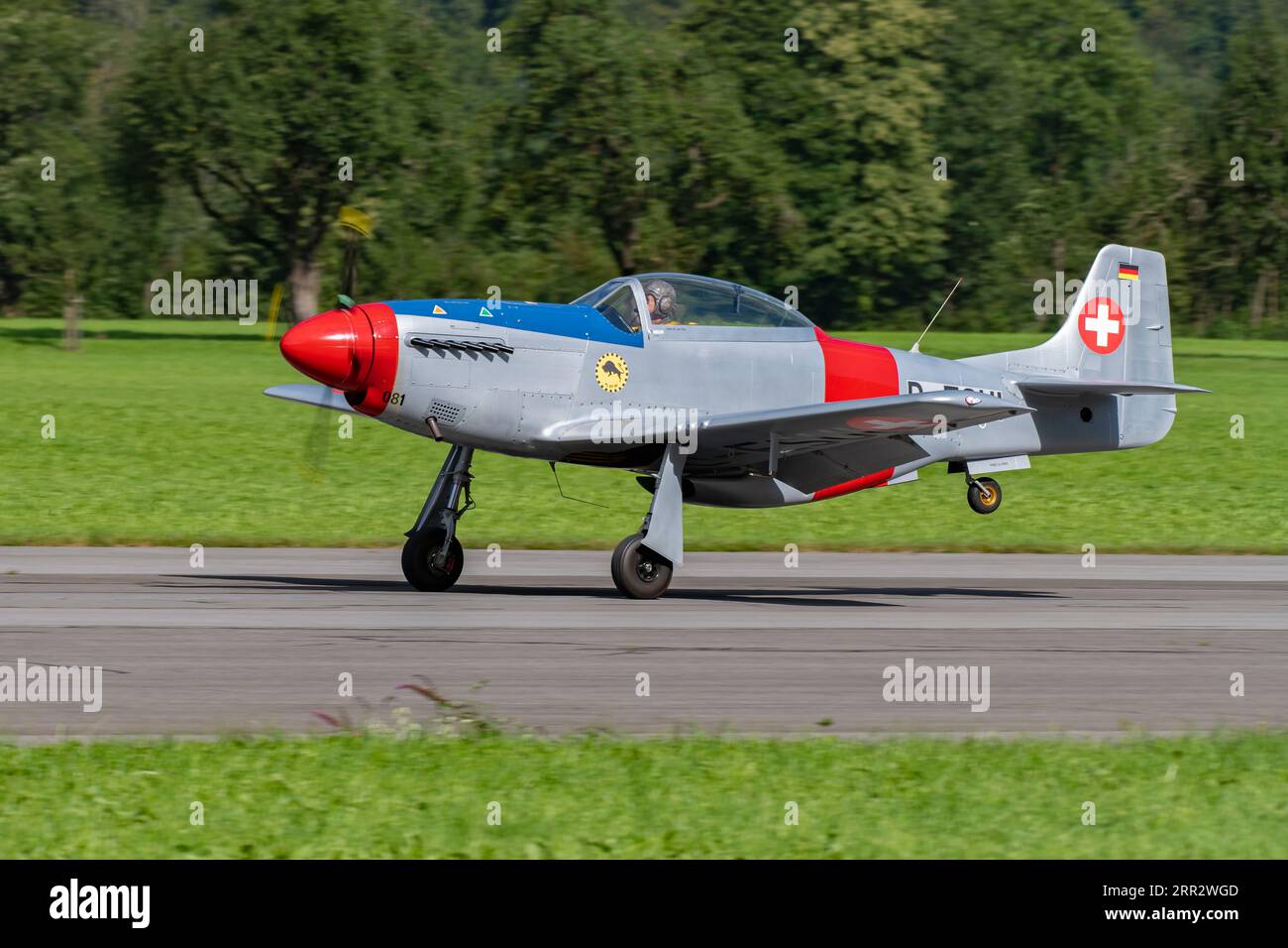 SW-51 Mustang at Zigairmeet Air Show 2023 in Mollis, Switzerland Stock ...