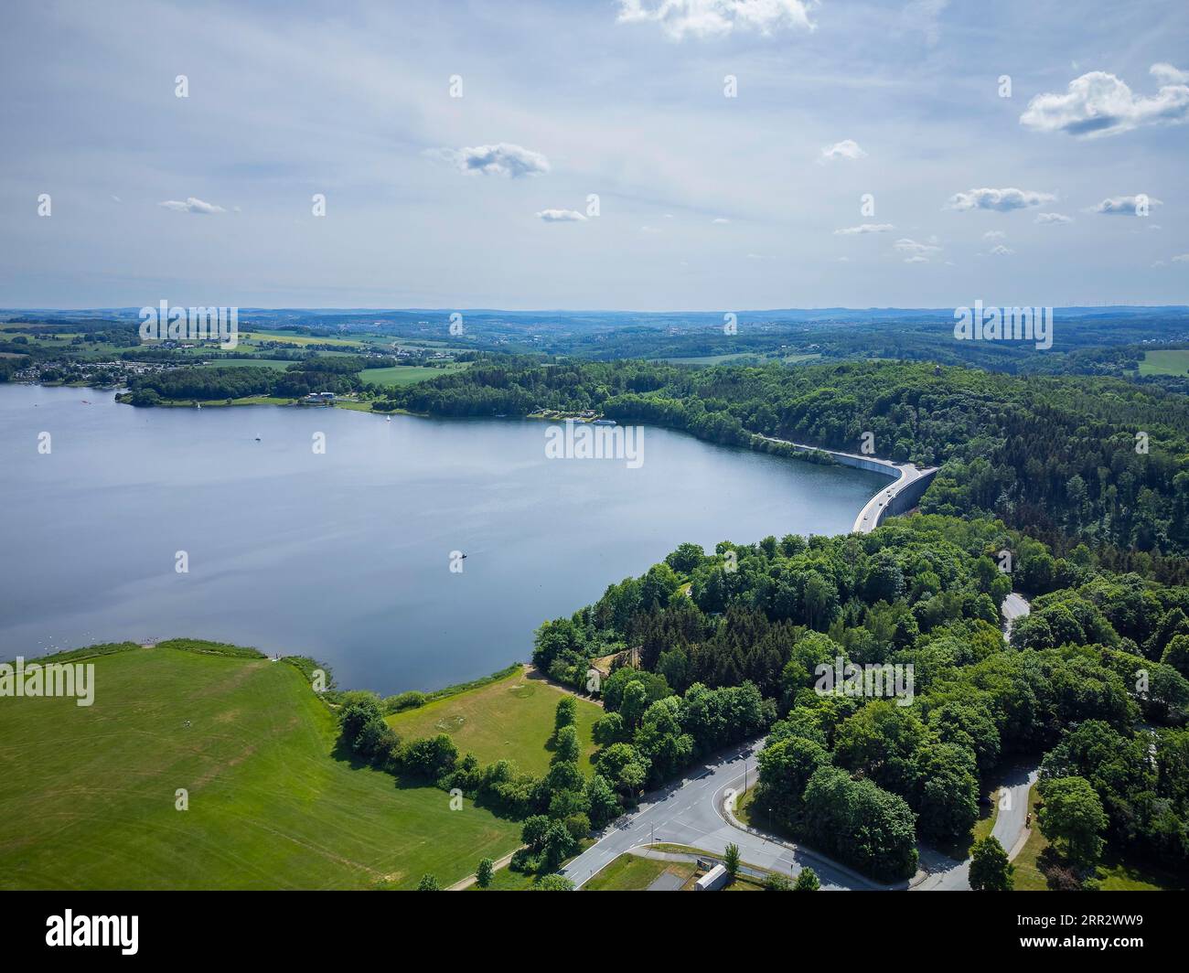 The Poehl dam is the second largest dam in Saxony in terms of storage ...
