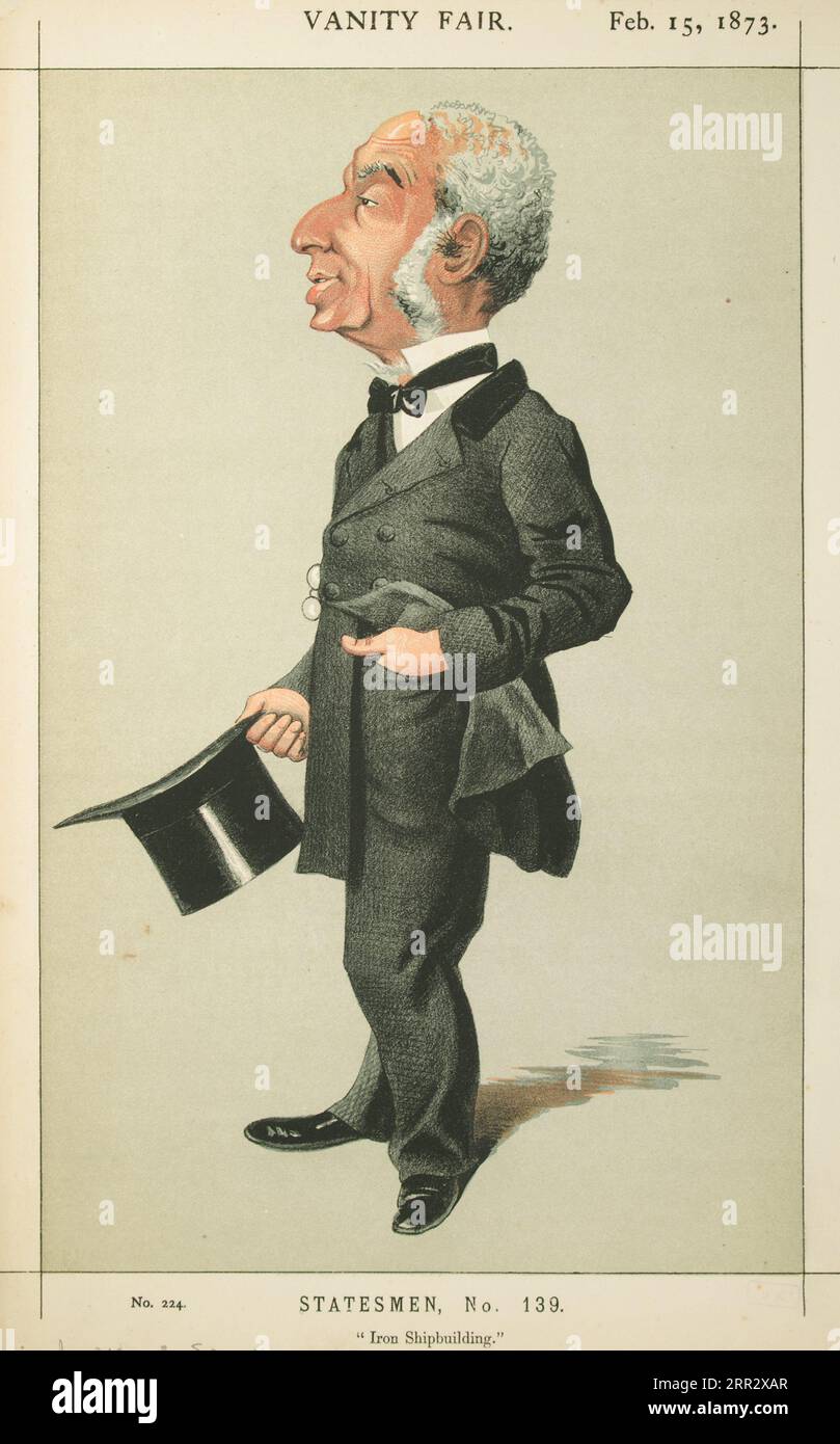 Iron Shipbuilding 15 February 1873 by Charles Lyall Stock Photo - Alamy