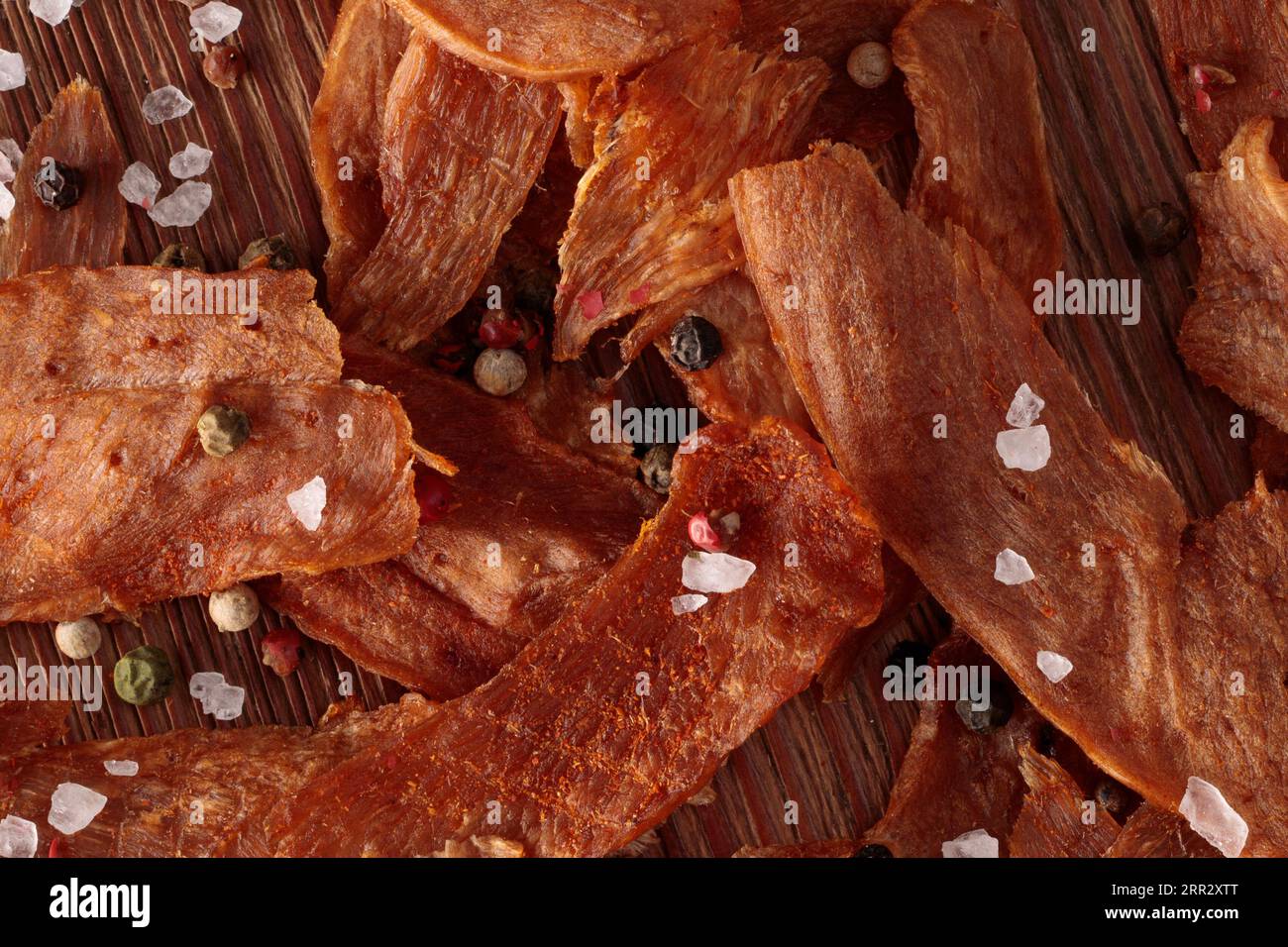 Dried Chicken Meat Crispy Delight - Top View Stock Photo - Alamy