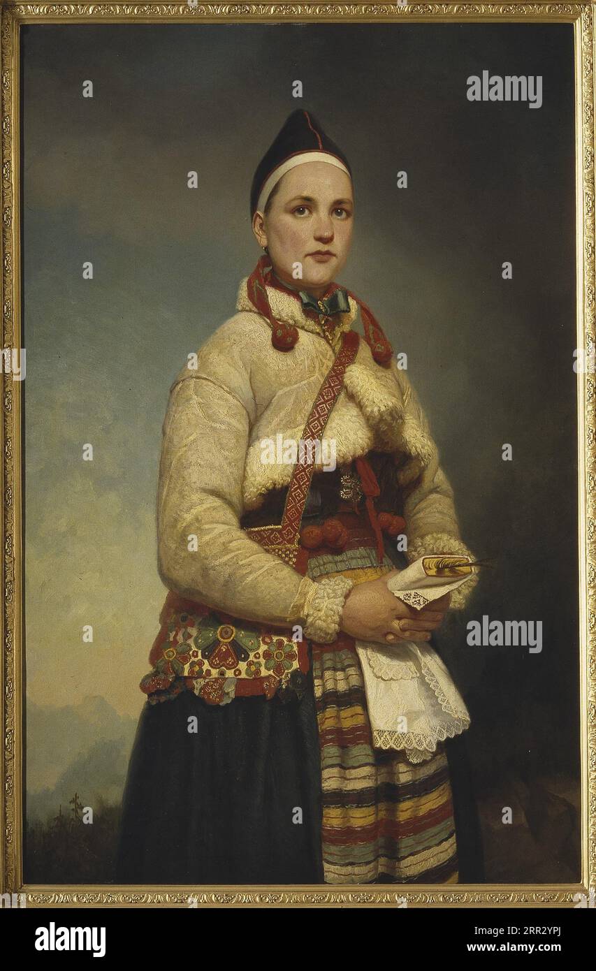 Girl from Dalarna 1861 by Arvid Gottfrid Virgin Stock Photo - Alamy