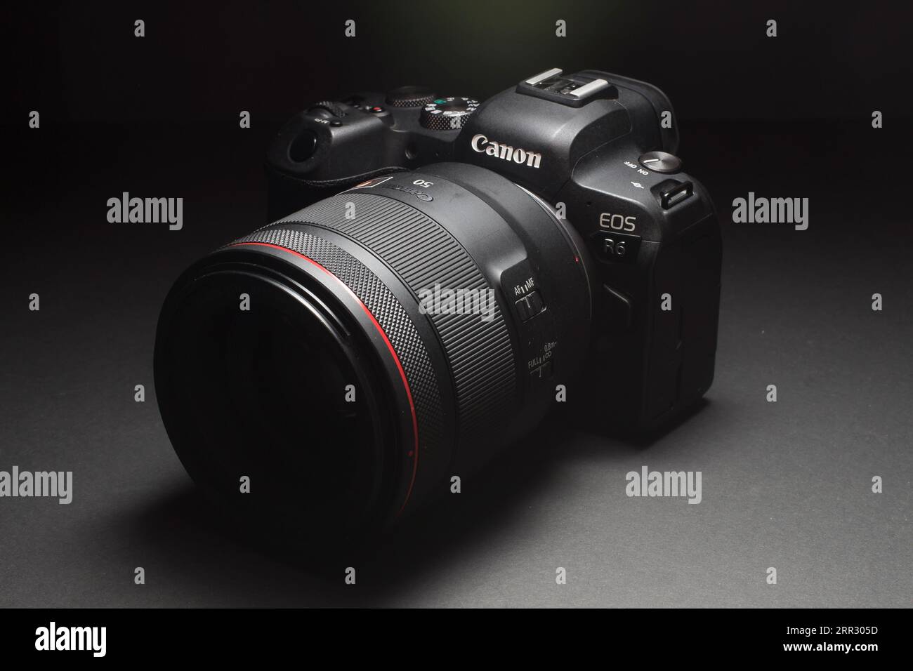Milan, Italy - September 5, 2023: close up on Canon EOS R6 with 50mm f1 ...