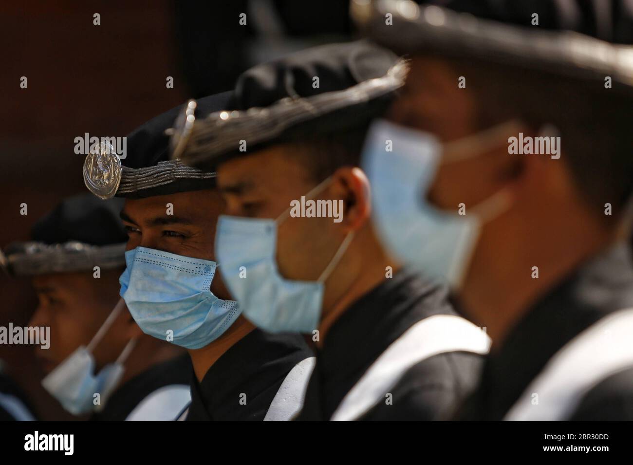 201018 -- KATHMANDU, Oct. 18, 2020 -- Participants wearing face masks ...