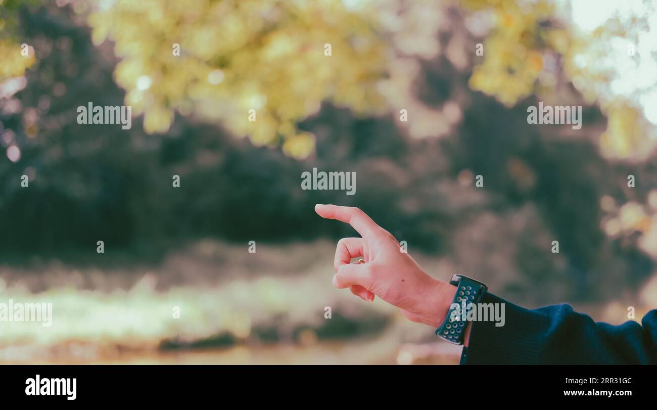 woman pointing finger Suitable for making infographics Stock Photo - Alamy