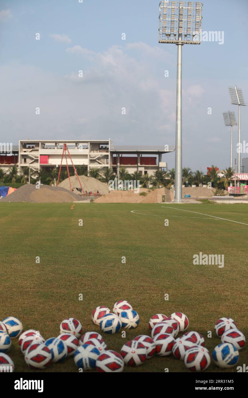 Sports practice gear display as Bangladesh national Football Team ...