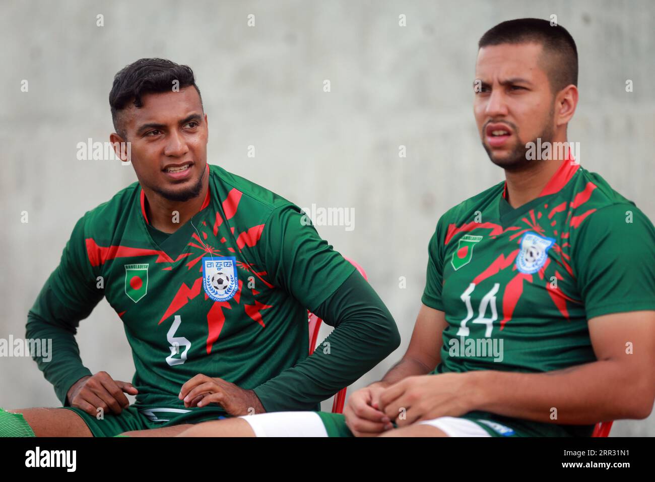 Jamal Bhuyan and Kazi Tareq as Bangladesh national Football Team ...