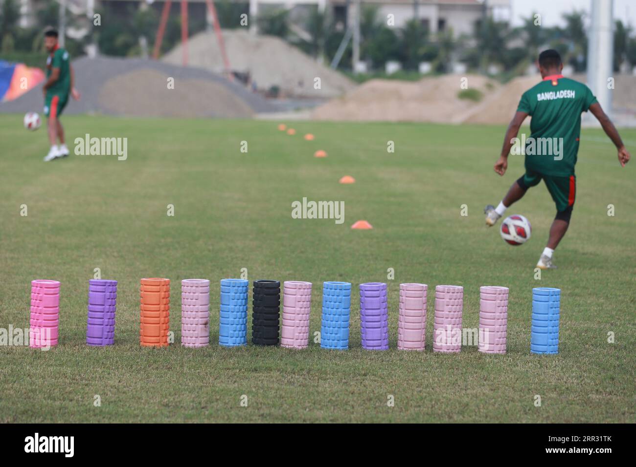 Sports practice gear display as Bangladesh national Football Team ...
