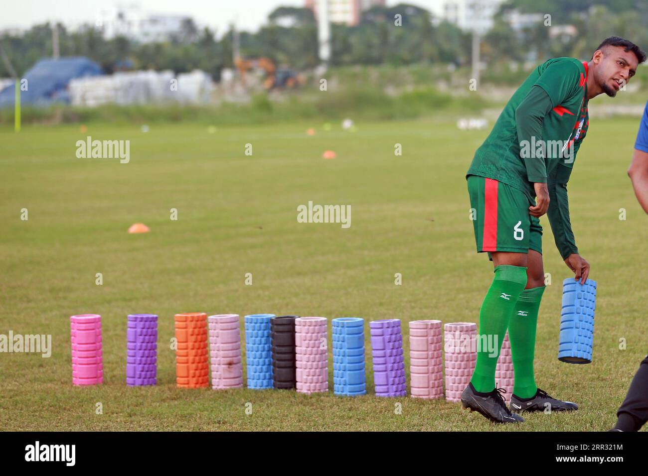Captain Jamal Bhuyan as Bangladesh national Football Team attends ...