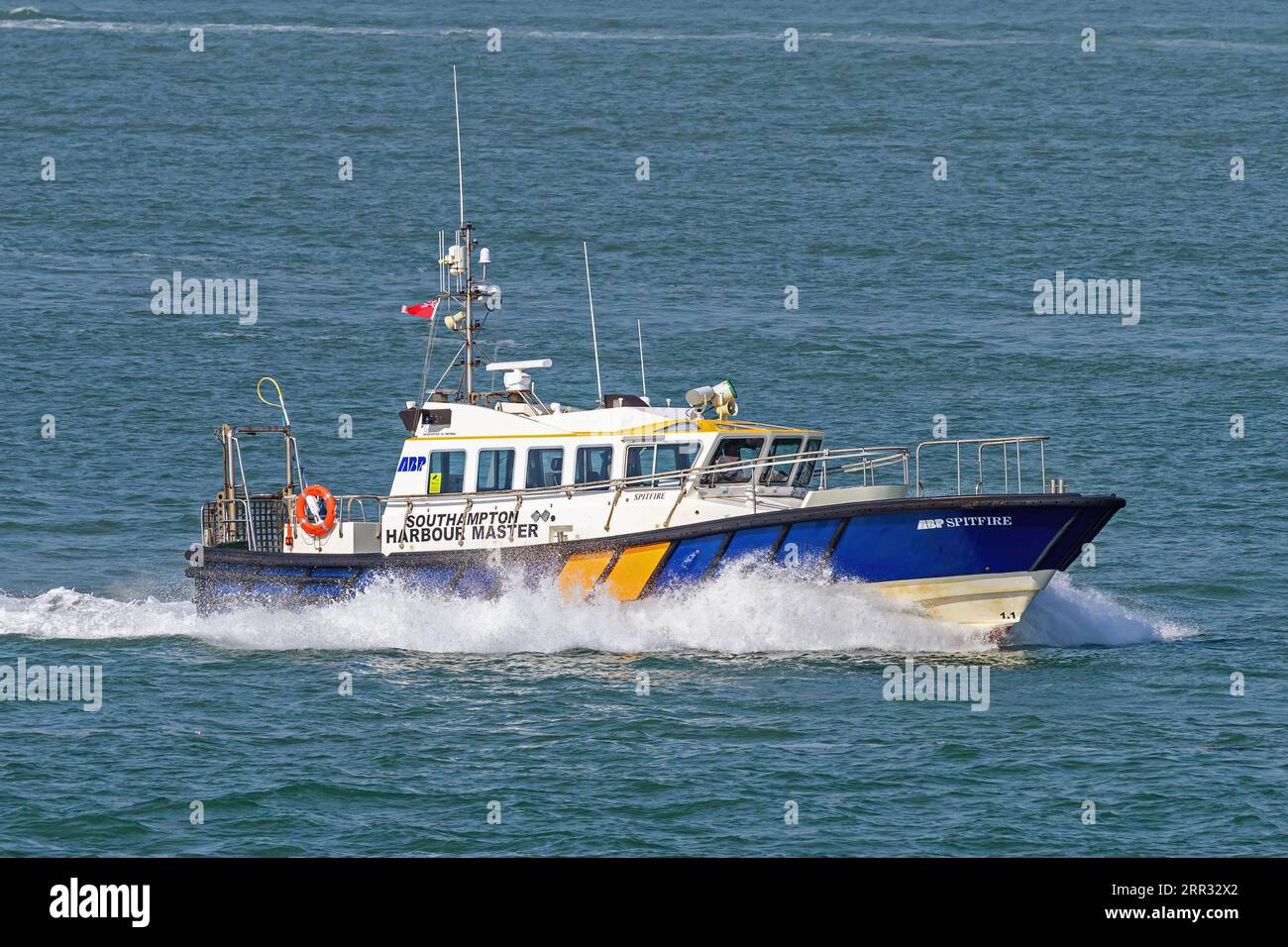 The ABP Southampton Harbour Master launch Spitfire on Southampton Water ...