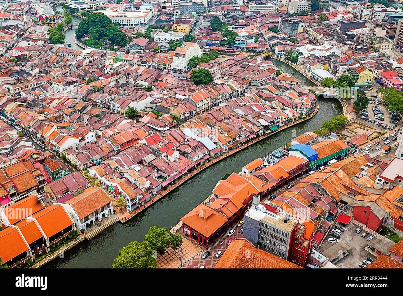Aerial view of the strait of malacca hi-res stock photography and ...