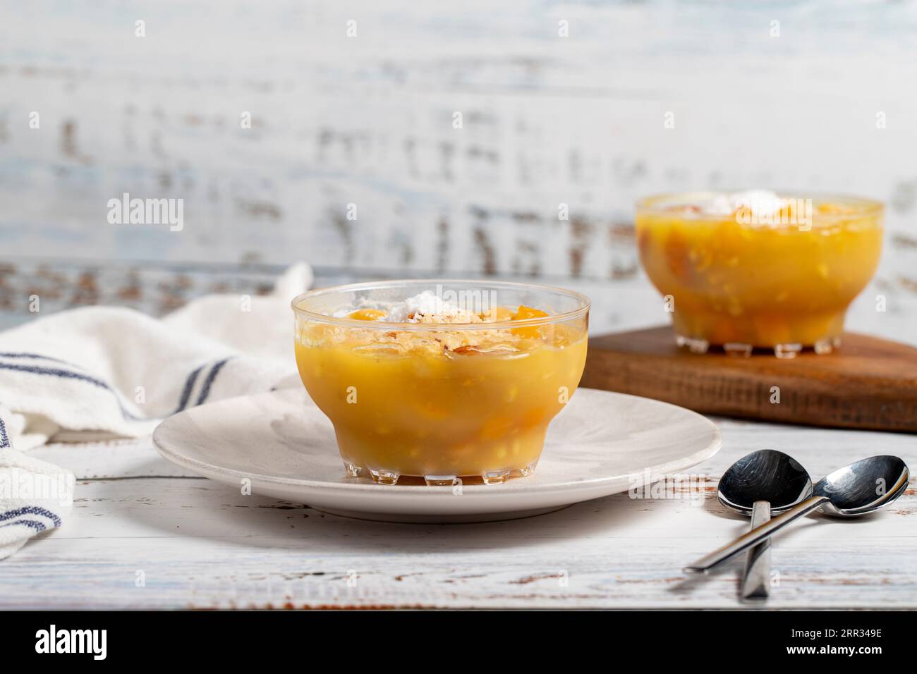 Traditional Turkish delicious Ashura. Delicious noah pudding in bowl ...