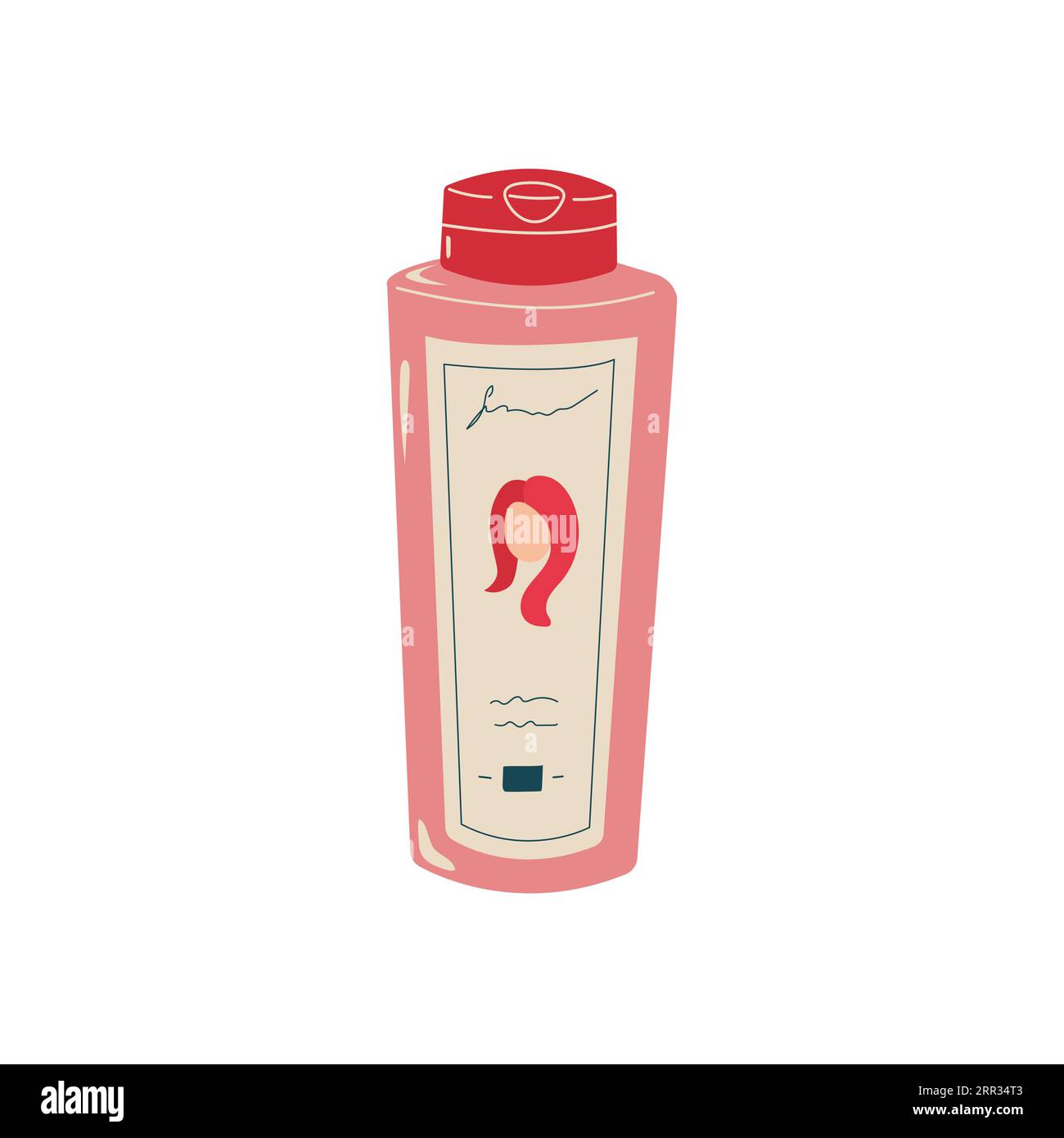 Shampoo vector illustration on cartoon style, hair care cosmetic, toner ...