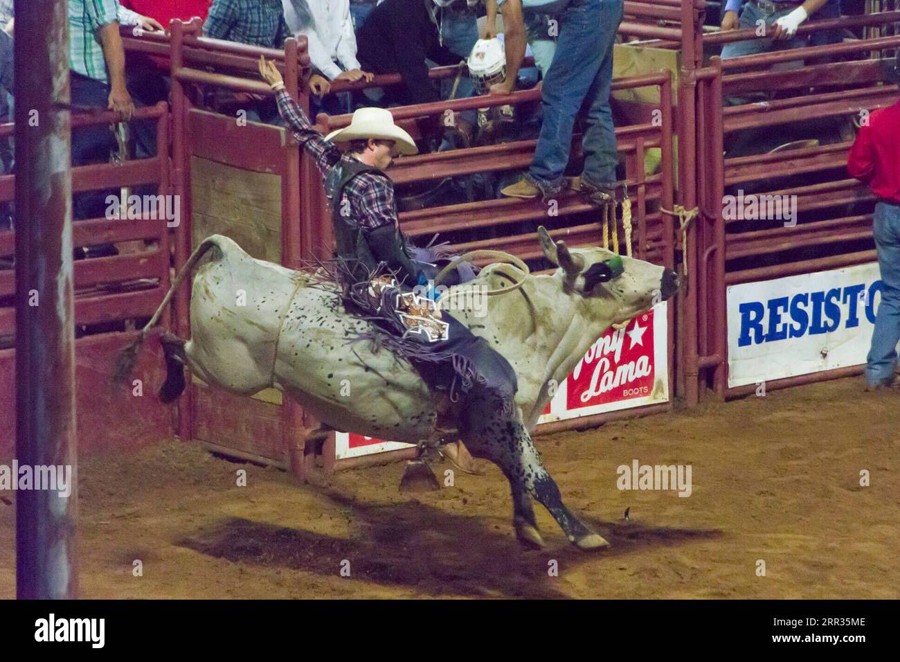 201023 -- DENTON U.S., Oct. 23, 2020 -- A cowboy takes part in a rodeo ...