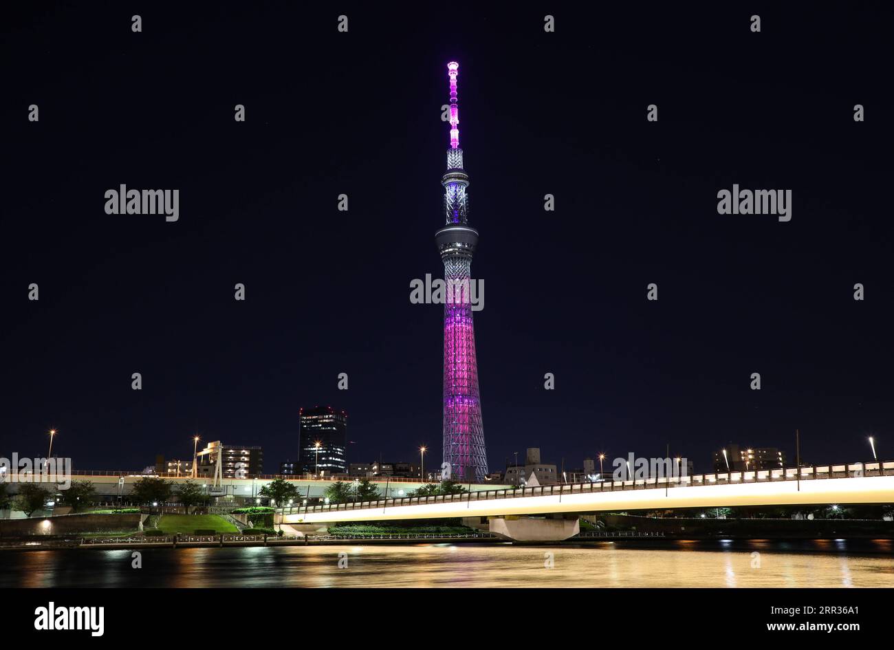 201024 -- TOKYO, Oct. 24, 2020 -- Tokyo Skytree is illuminated with a ...