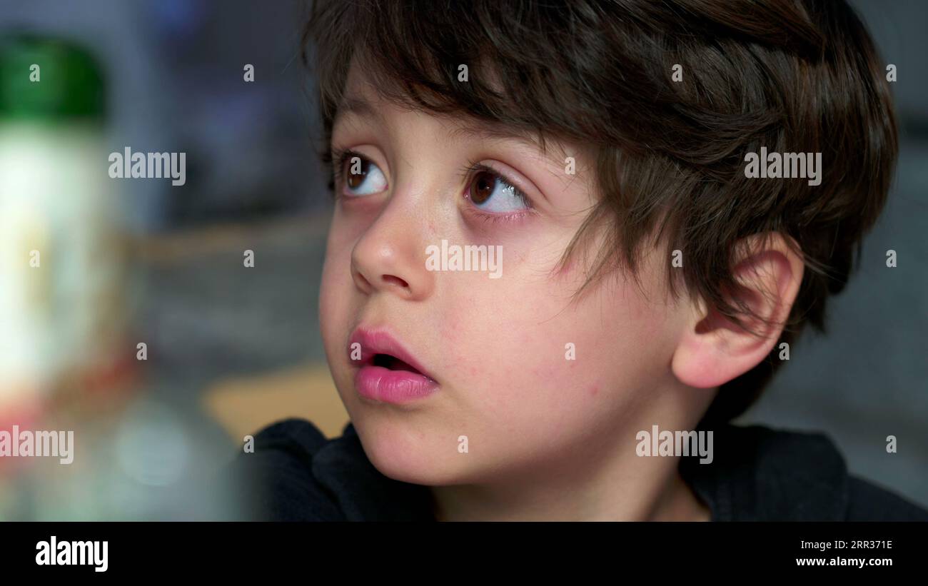 Youngster's Distanced Gaze and Evident Boredom, Rolling Eyes. bored kid ...