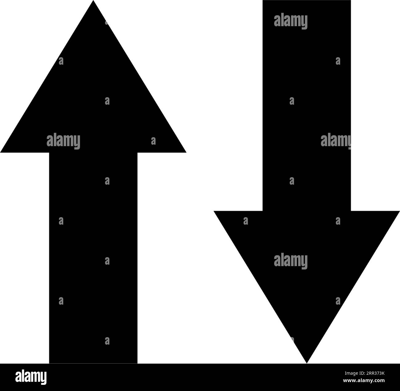 Two Arrows Up and Down, Data Network. Flat Vector Icon illustration ...
