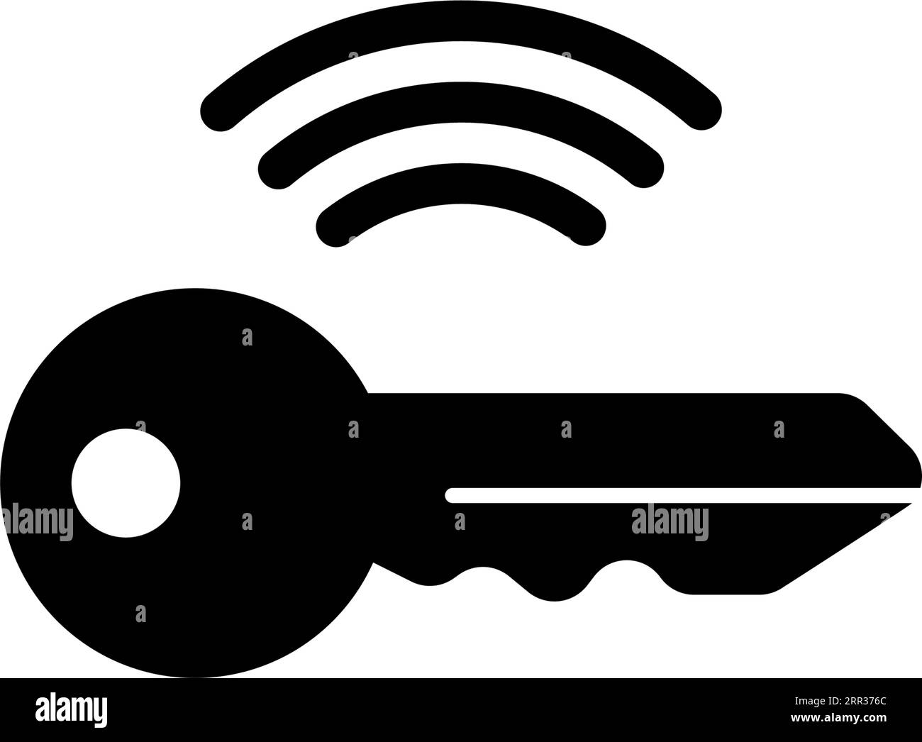 Smart Crypto Key, Wifi Security Key. Flat Vector Icon illustration ...