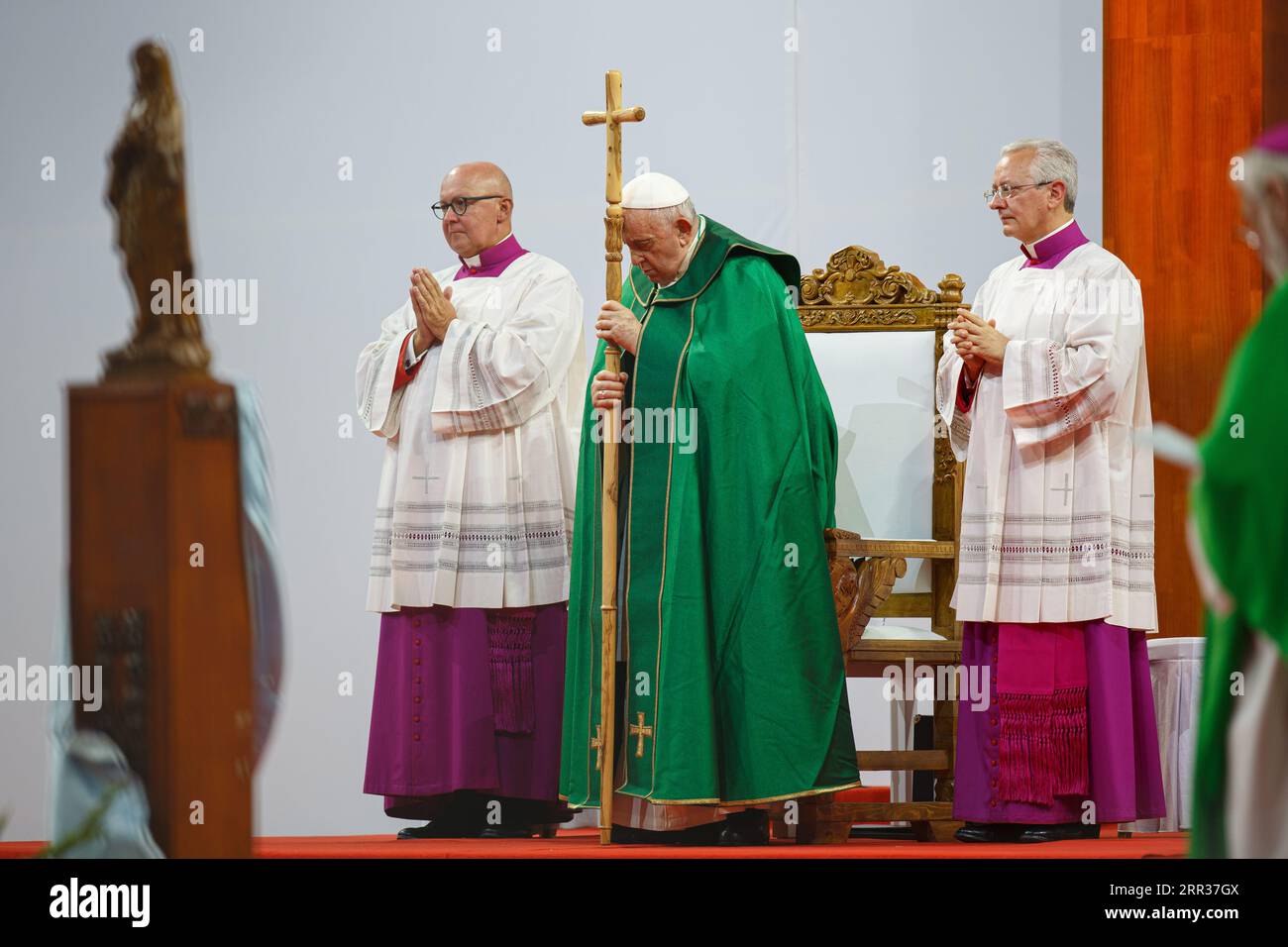 Ulaanbaatar, Mongolia. 3 Sep 2023. Praying for peace together in ...