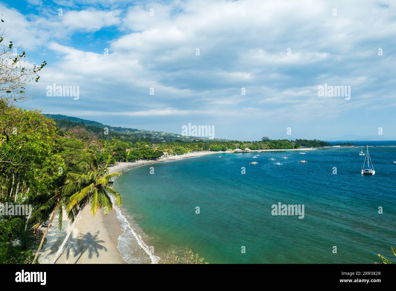 Beautiful landscape of Senggigi beach, Lombok island, scenic travel ...