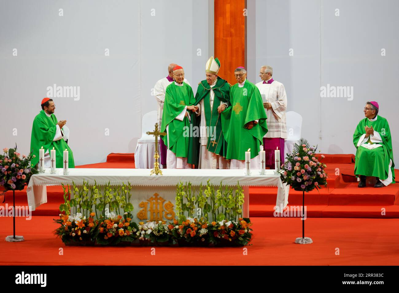 Ulaanbaatar, Mongolia. 3 Sep 2023. Praying for peace together in ...