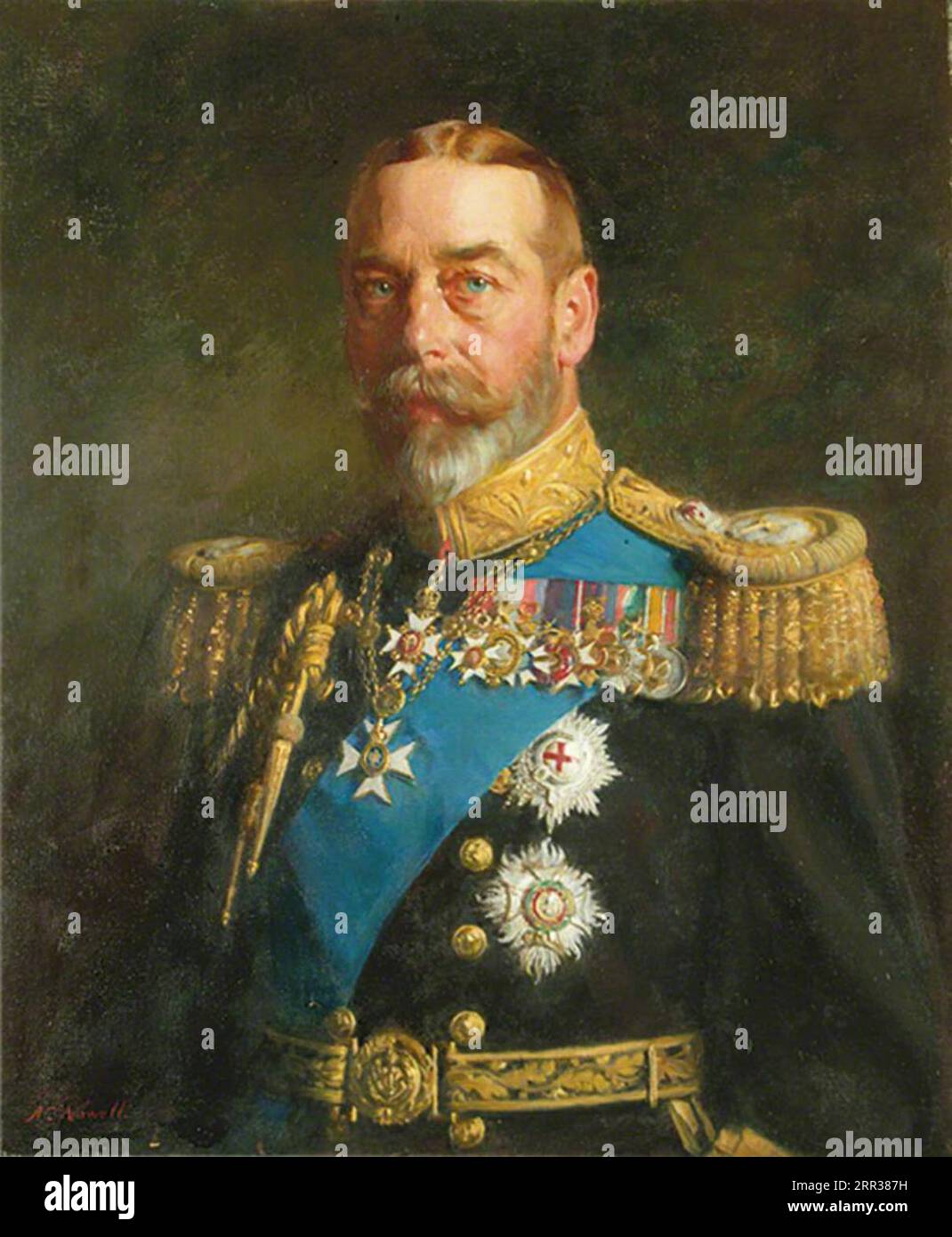 George V (1865–1936) circa 1935 by Arthur Trevethin Nowell Stock Photo ...